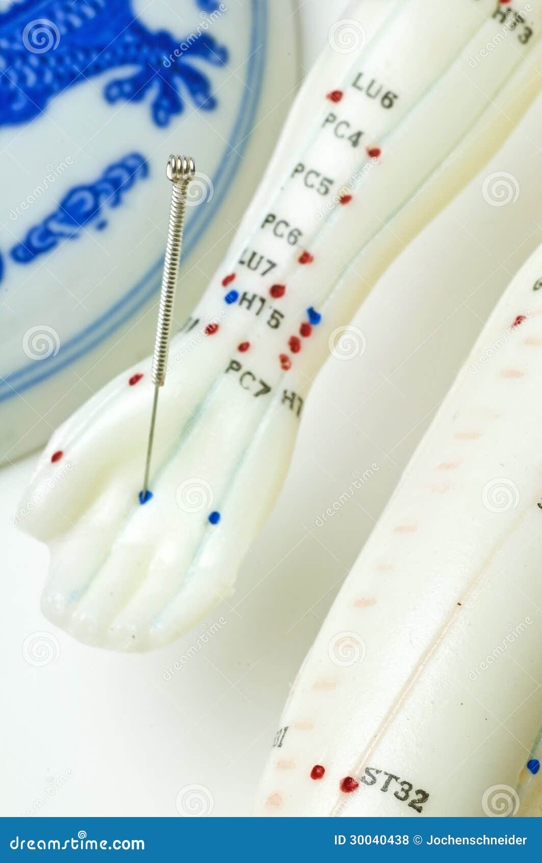 Acupuncture Demonstration on Model Stock Photo - Image of macro ...