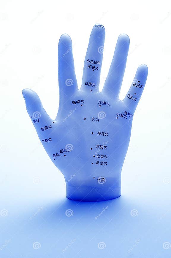 Acupuncture Hand Meridians Points Stock Image - Image of acupuncture ...