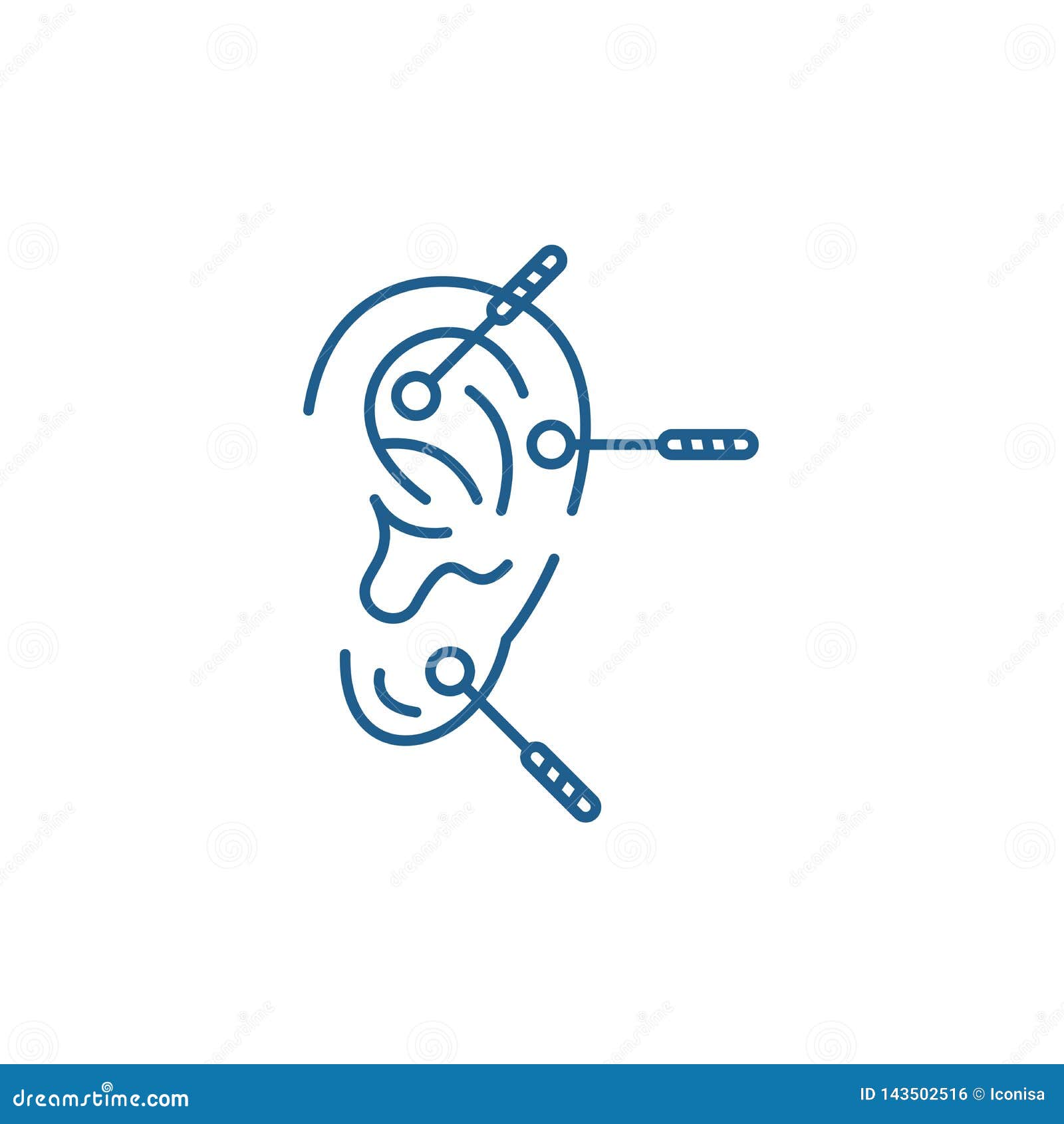 Acupuncture Line Icon Concept. Acupuncture Flat Vector Symbol, Sign ... Acupuncture Line Icon Concept. Acupuncture Flat Vector Symbol, Sign ...