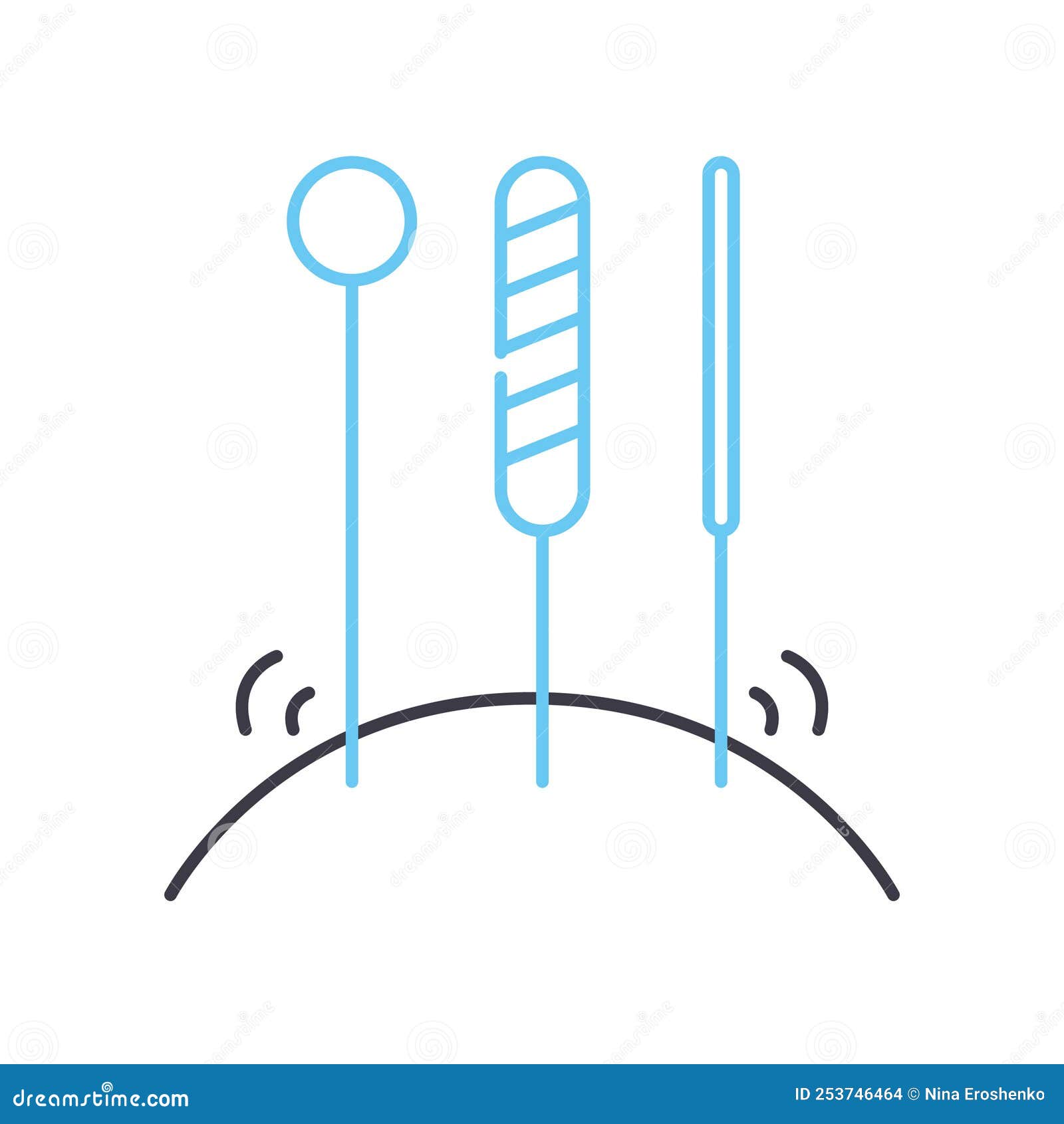 Acupuncture Line Icon, Outline Symbol, Vector Illustration, Concept ... Acupuncture Line Icon, Outline Symbol, Vector Illustration, Concept ...