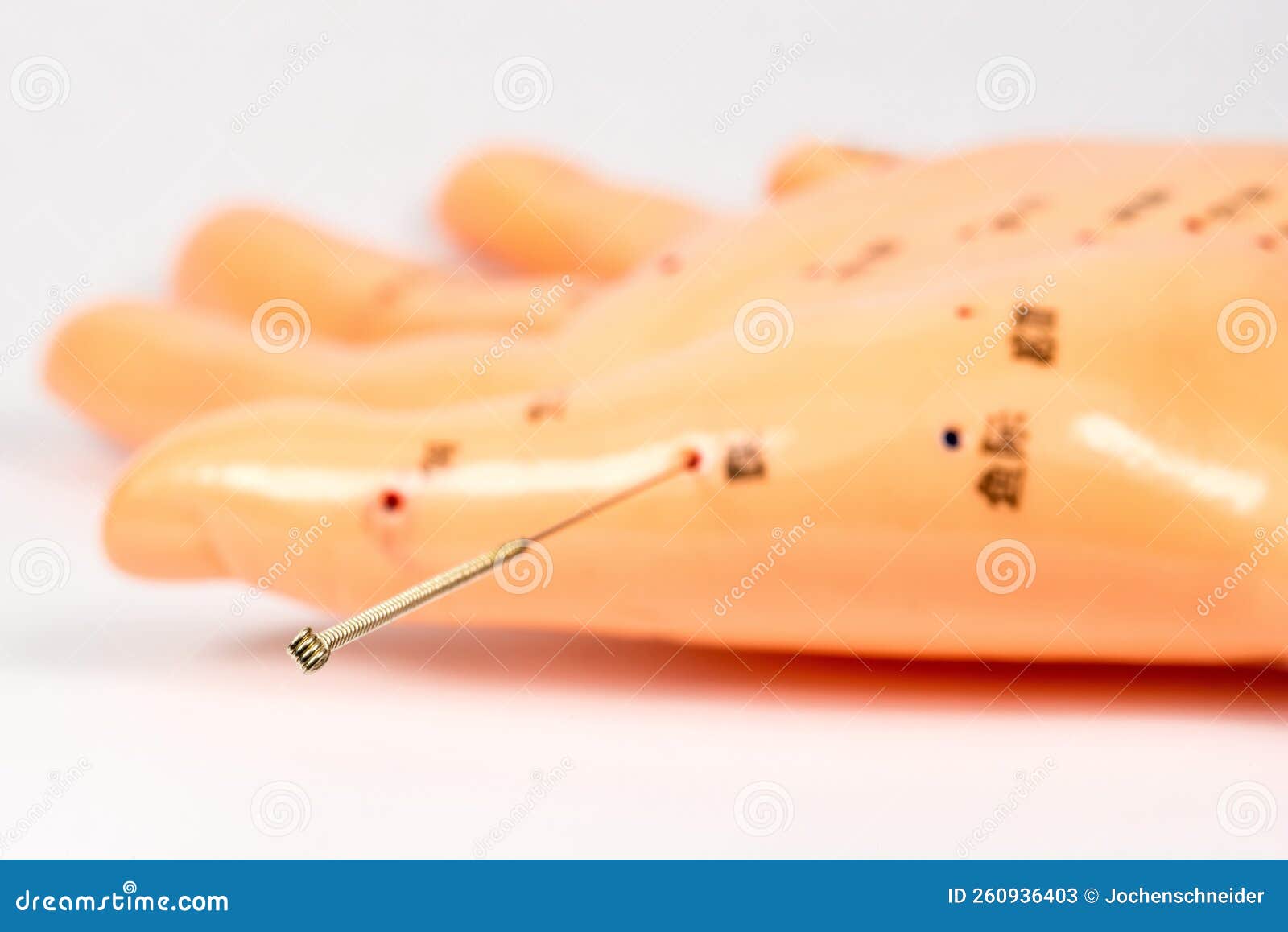 Acupuncture Needle on Acupuncture Hand Model Stock Image - Image of ...