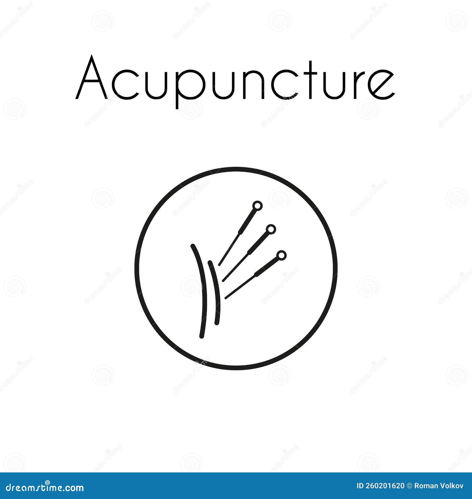 Acupuncture Needle And Lotus Flower. Alternative Medicine Logo, Sign ...