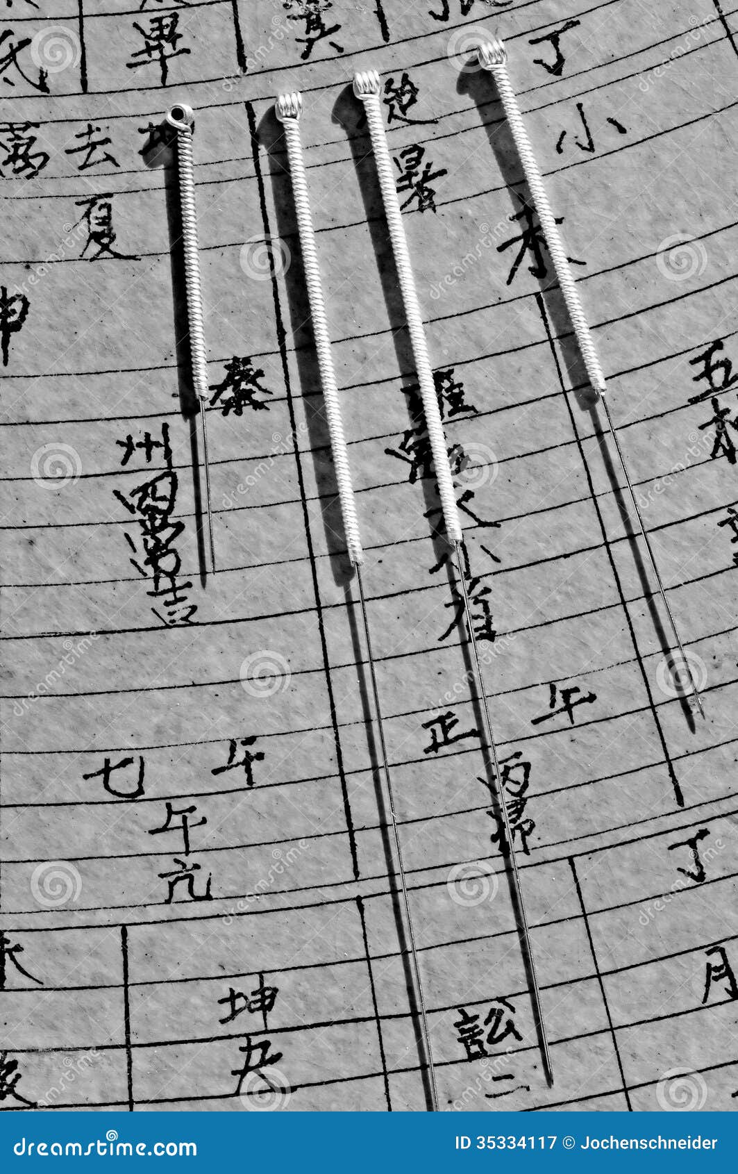Acupuncture needles stock image. Image of closeup, text - 35334117