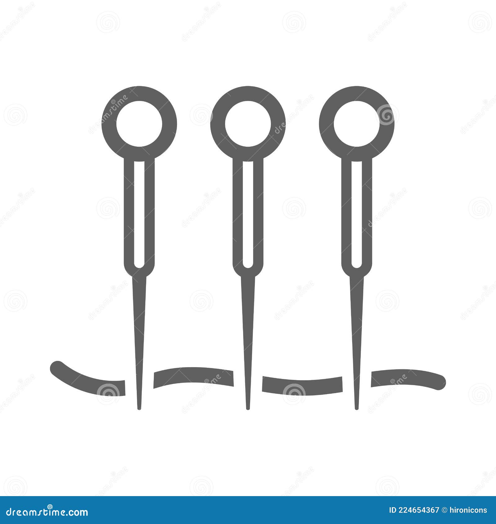 Acupuncture, Needles Icon. Gray Vector Graphics Stock Vector ...