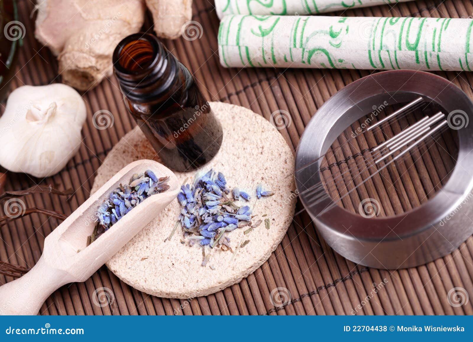 Acupuncture Needles, Moxa Sticks and TCM Herbs Stock Photo - Image of ...