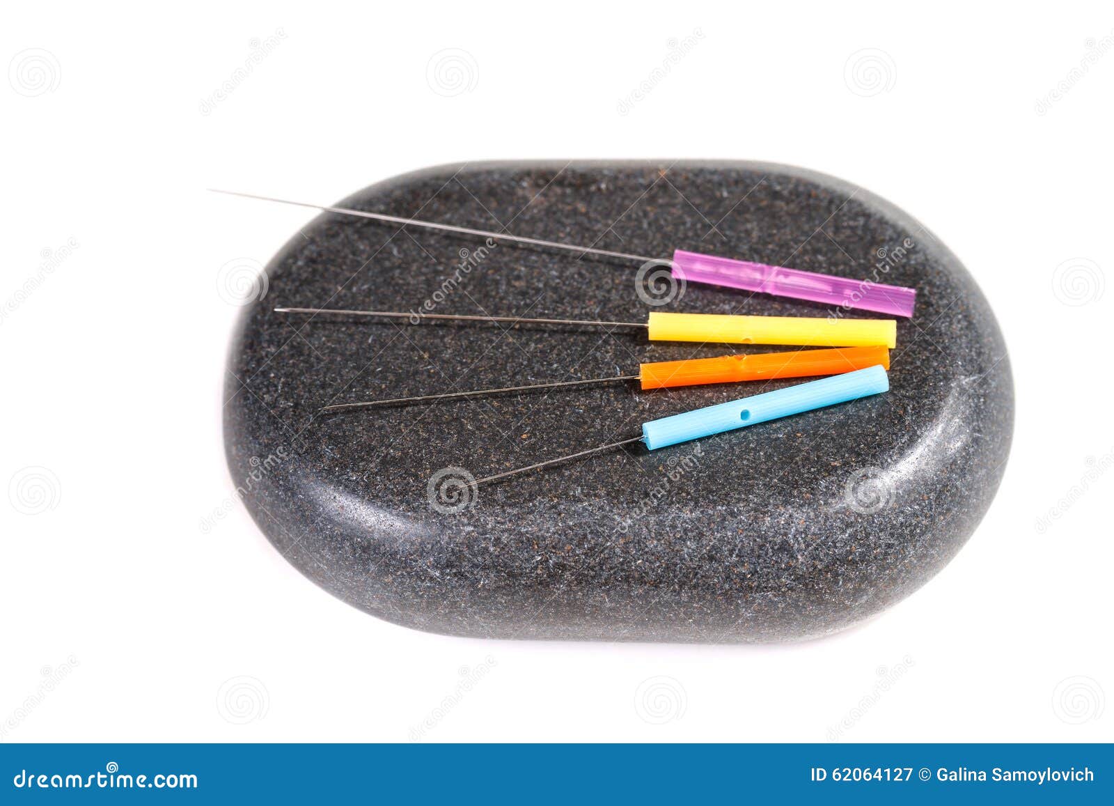 Acupuncture Needles with Spa Stone Stock Image - Image of healing ...