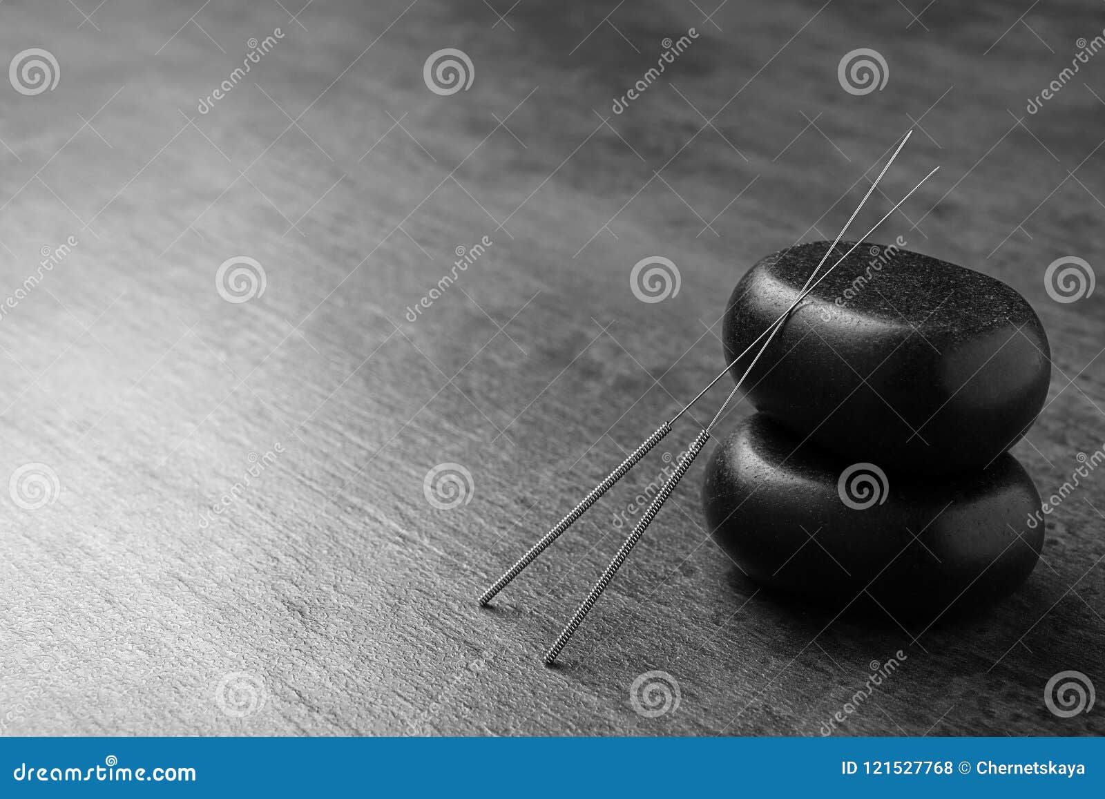 Acupuncture Needles and Stones Stock Photo - Image of puncture ...