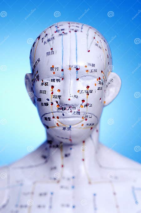 Acupuncture Points and Meridian Stock Photo - Image of complementary ...