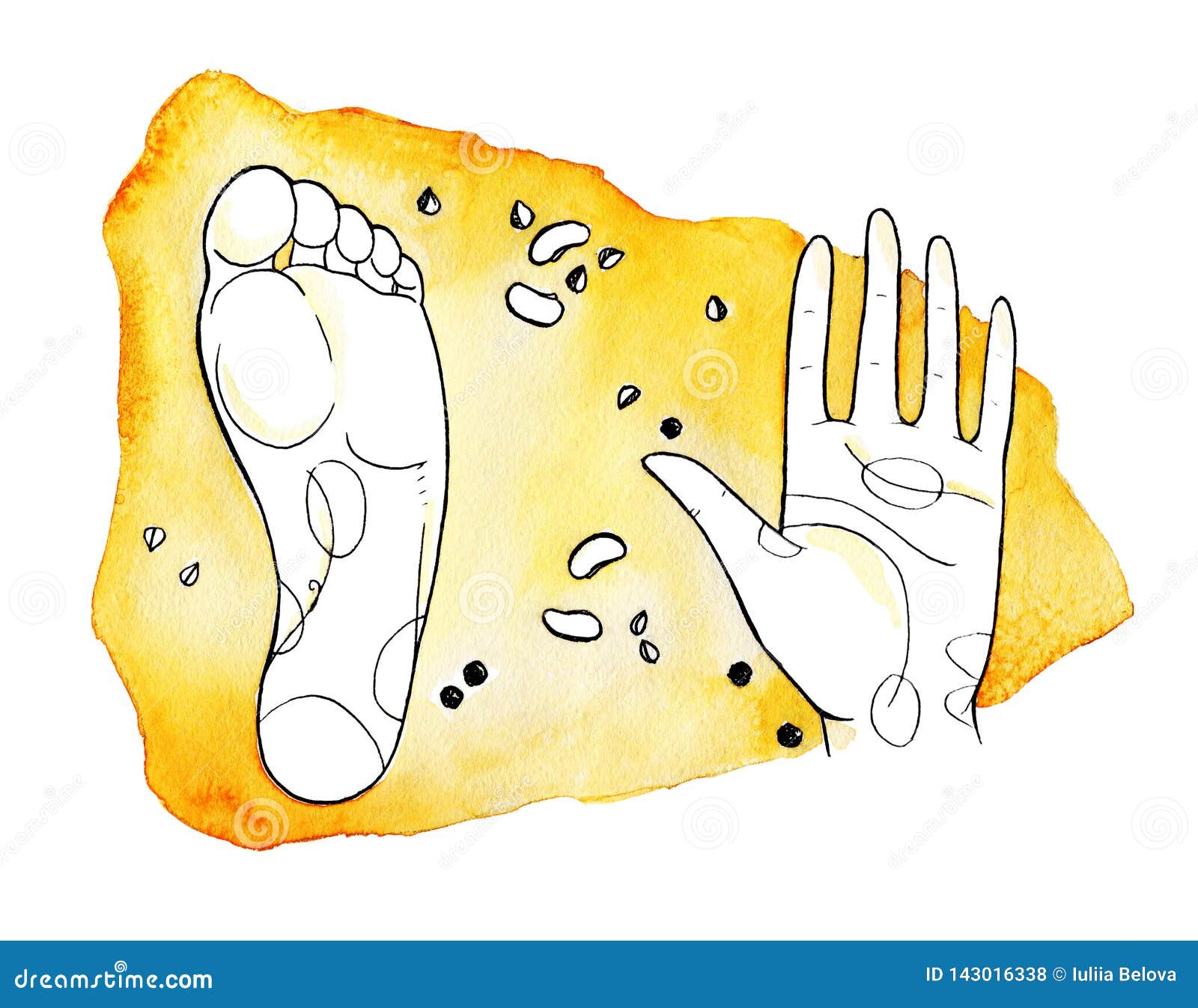 Acupuncture Therapy, Hand and Foot Step Stock Illustration ...