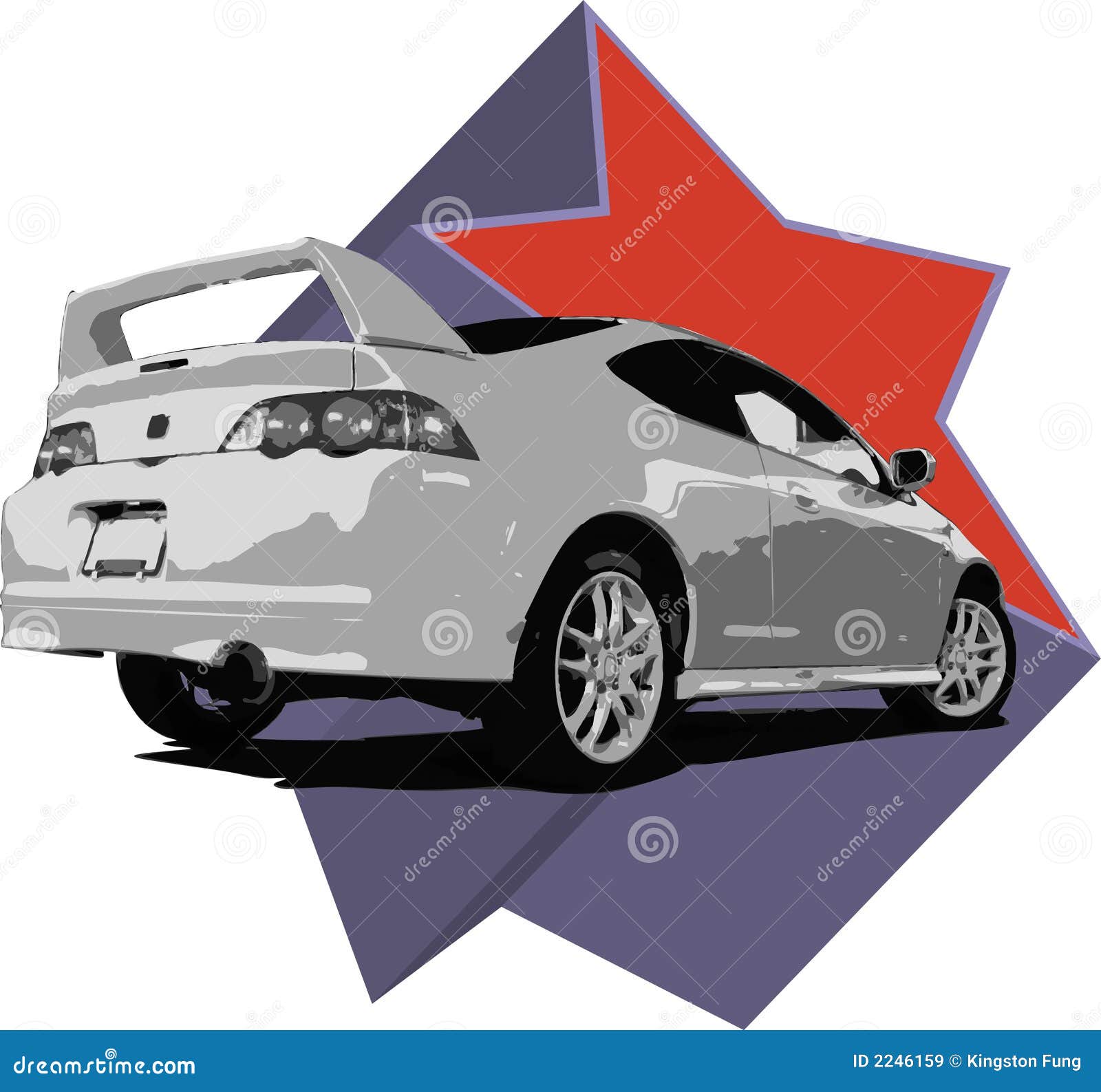 Acura RSX Illustration stock vector. Illustration of coupe - 2246159
