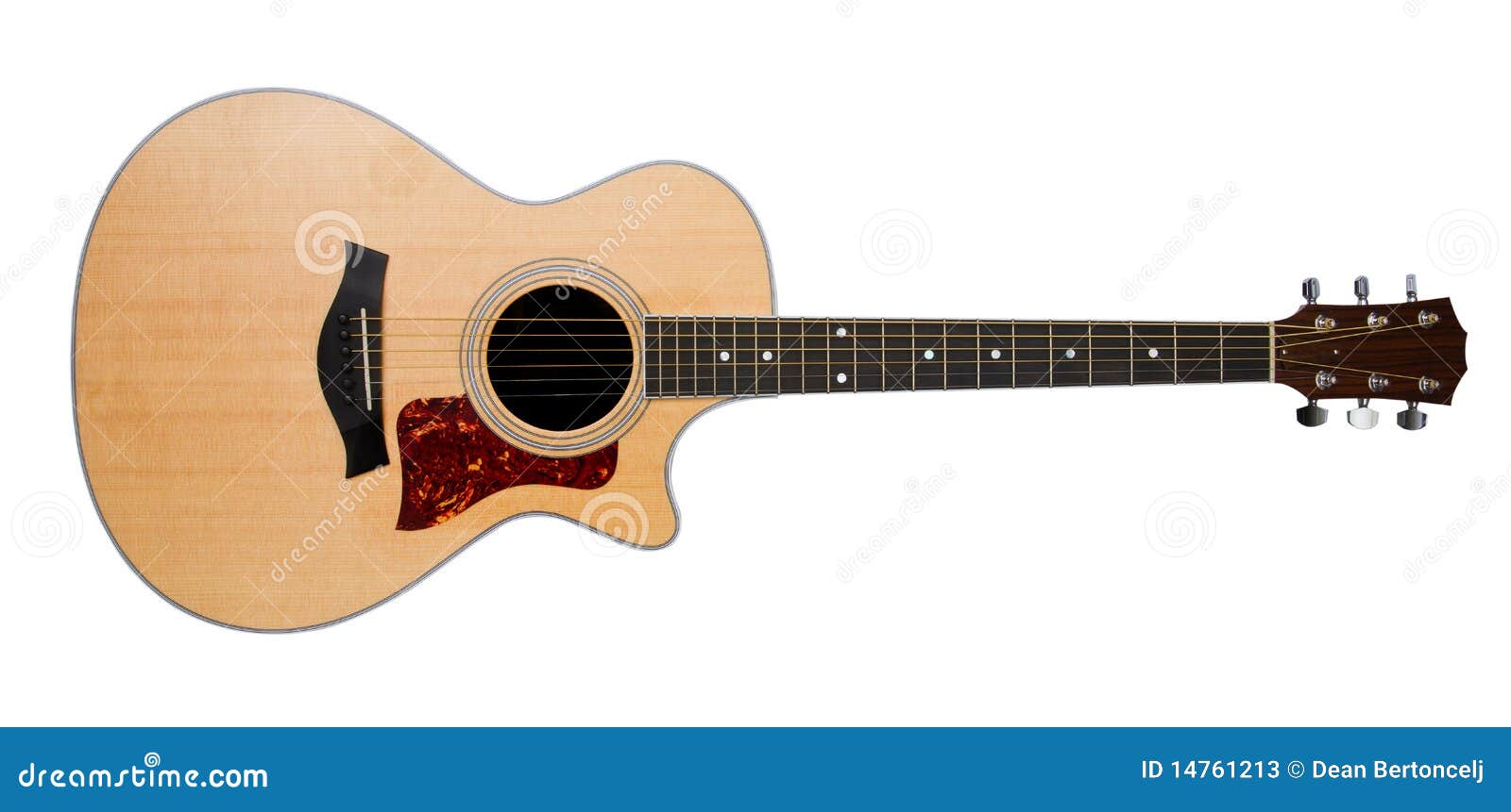 Acustic guitar stock image. Image of isolated, brown - 14761213
