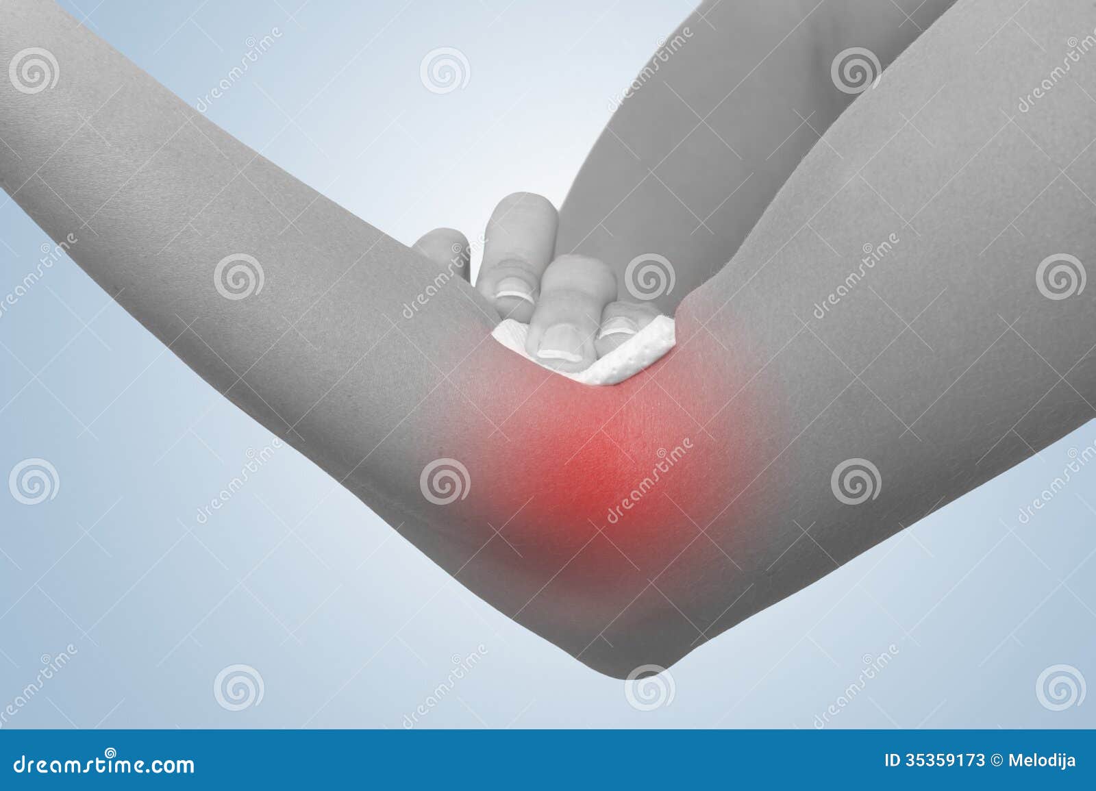 Acute Pain in a Woman Elbow Stock Image - Image of repetitive, elbow ...