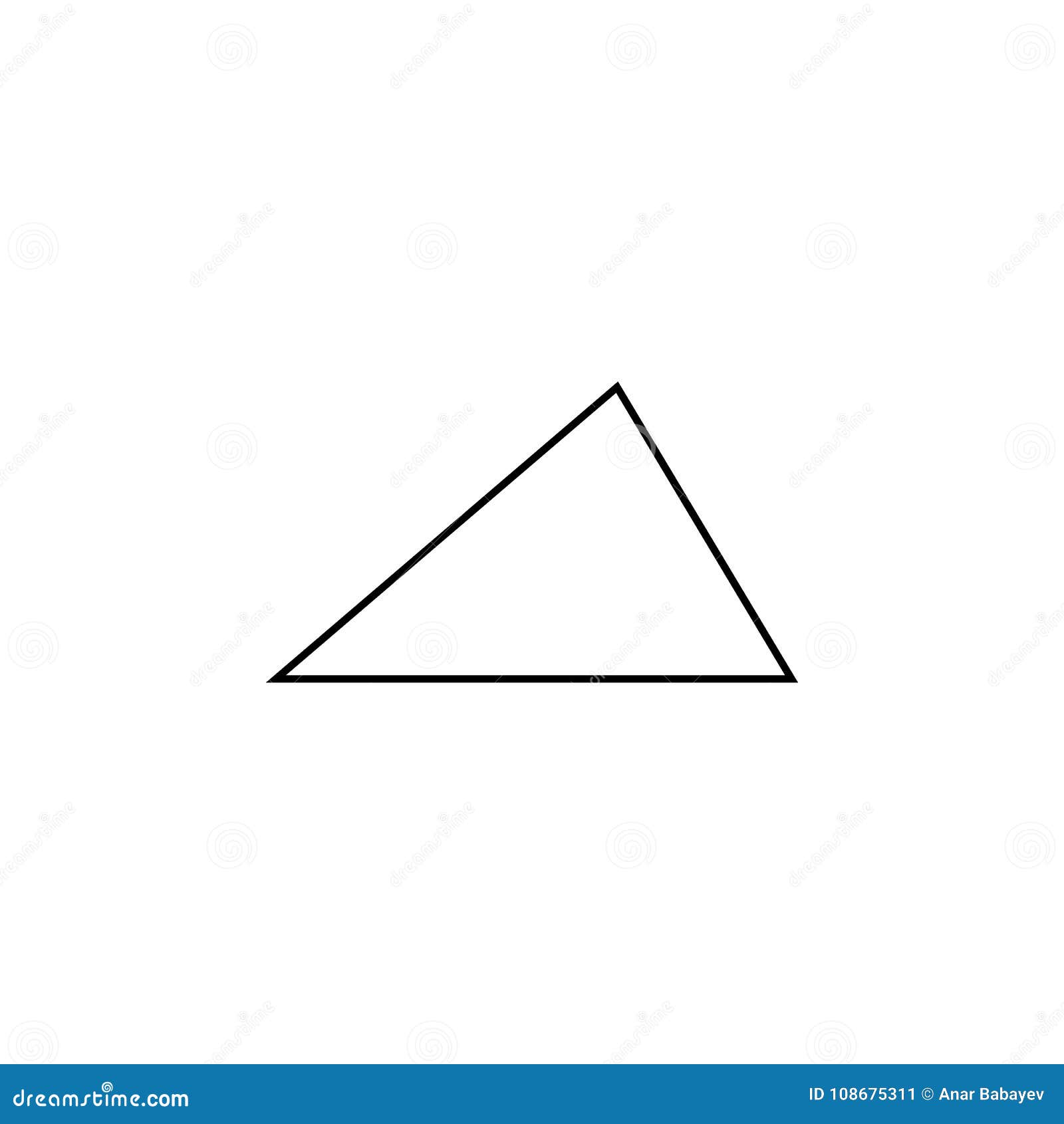 Acute Triangle Icon. Geometric Figure Element for Mobile Concept and ...