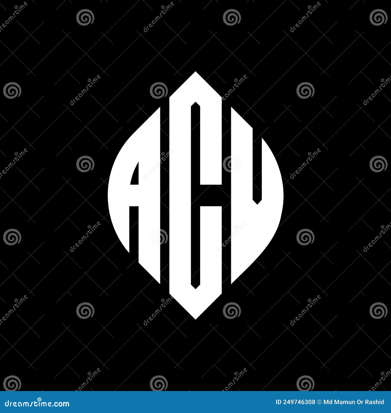 ACV Circle Letter Logo Design with Circle and Ellipse Shape. ACV ...