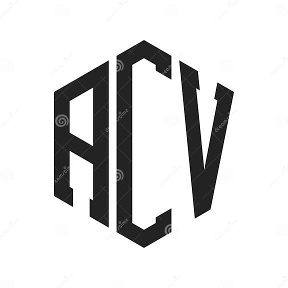 ACV Logo Design. Initial Letter ACV Monogram Logo Using Hexagon Shape ...