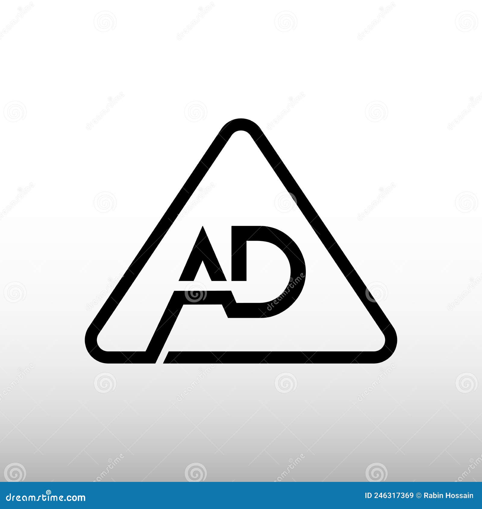 AD Triangle Creative Modern Business Typography Vector Template . Stock ...