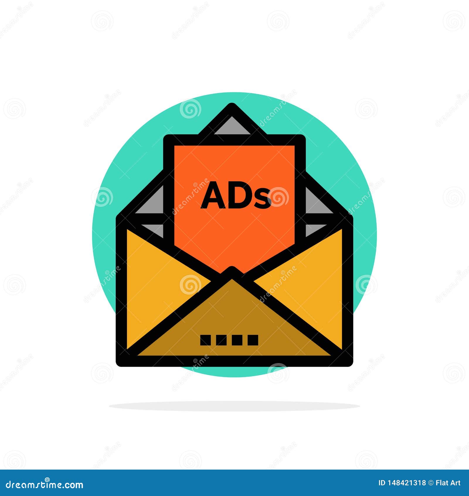 Ad, Advertising, Email, Letter, Mail Abstract Circle Background Flat ...