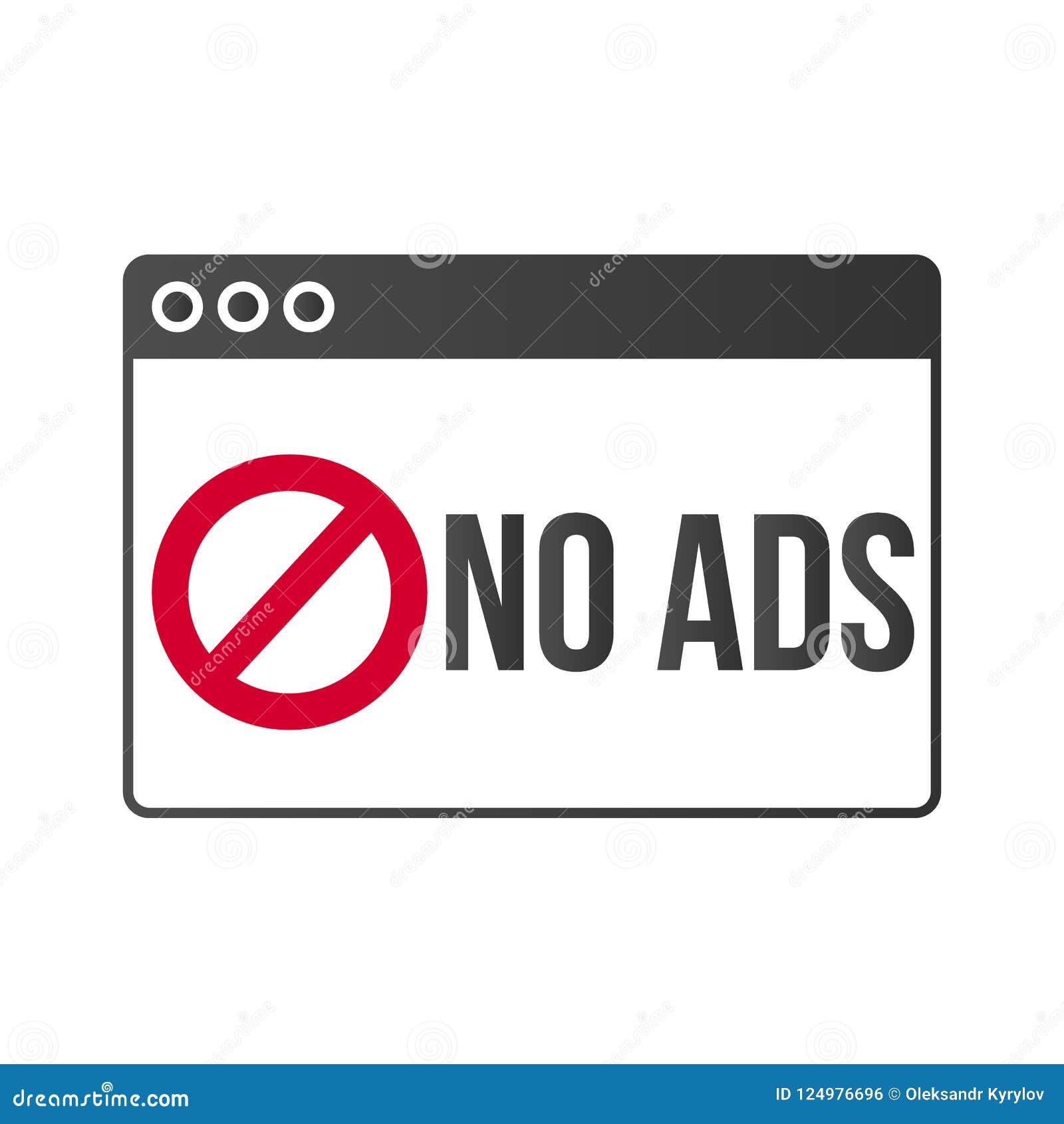 Ad Block Popup Banner Lock Concept Vector. Stock Illustration ...