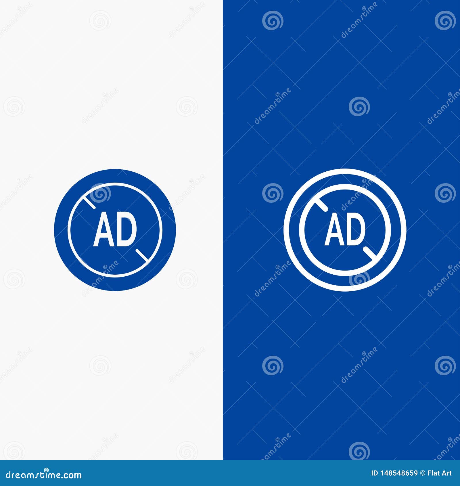 Ad, Blocker, Ad Blocker, Digital Blue Solid Logo Template. Place For ...