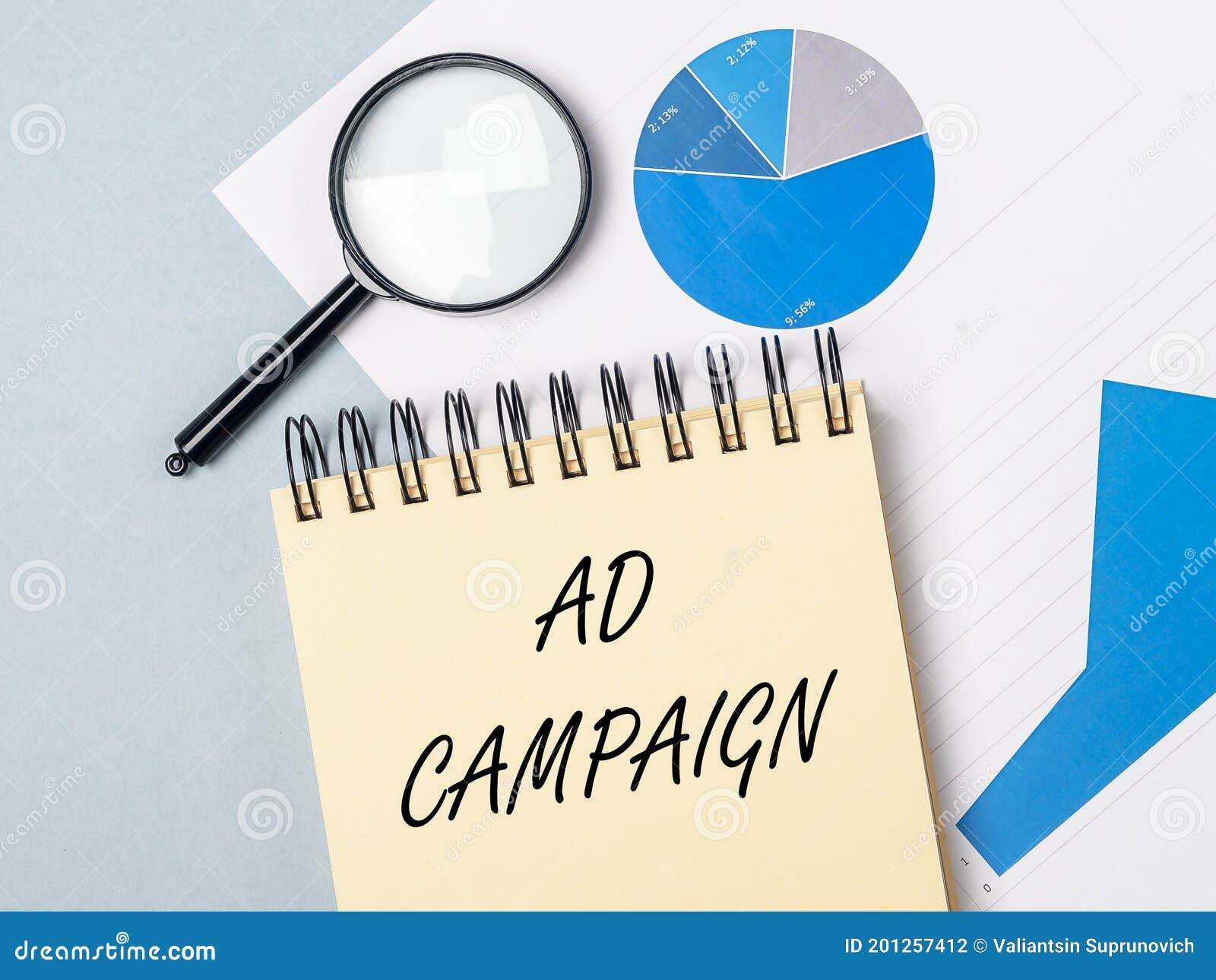 Ad Campaign. Advertisement Planning and Rules Stock Photo - Image of ...