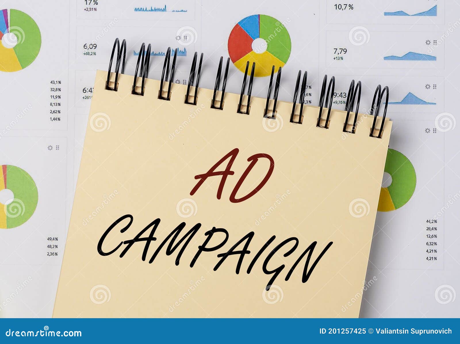 Ad Campaign. Advertisement Planning and Rules Stock Image - Image of ...