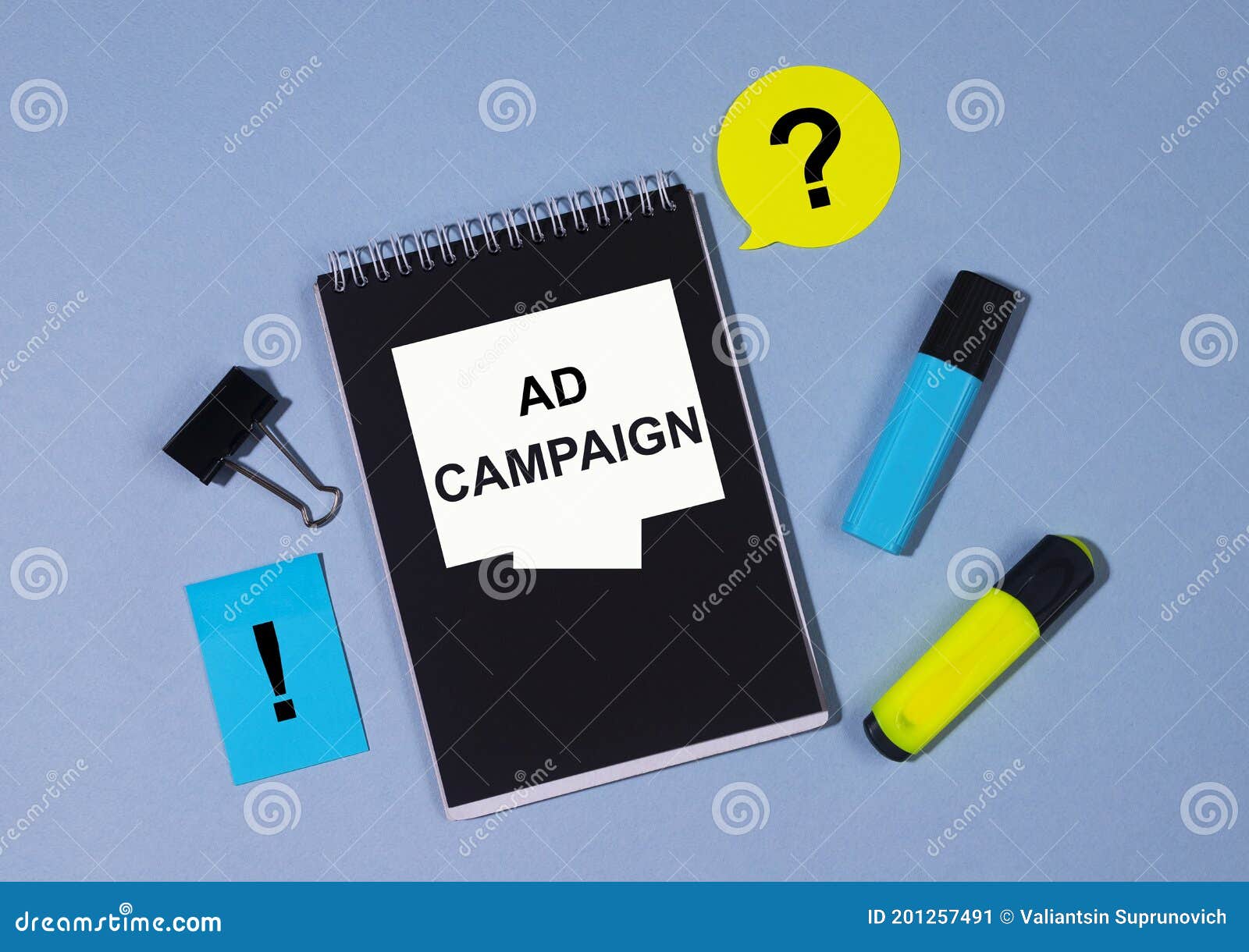 Ad Campaign. Advertisement Planning and Rules Stock Image - Image of ...