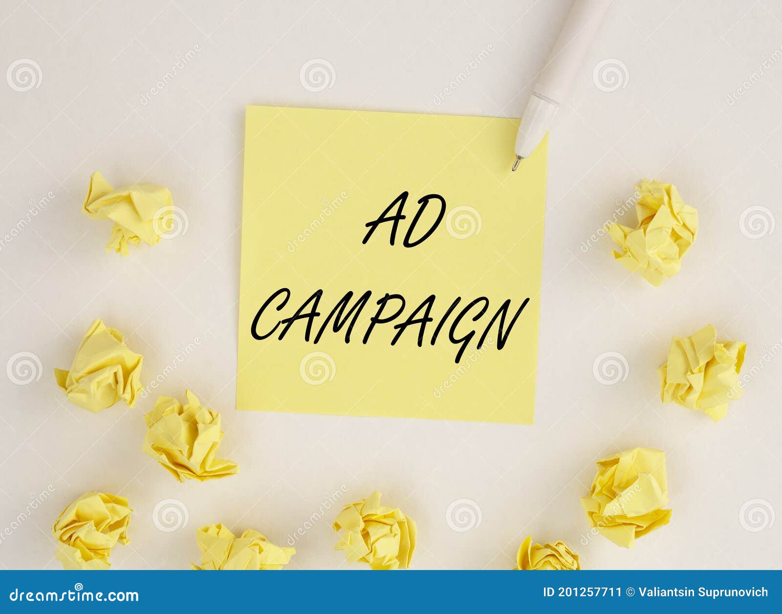 Ad Campaign. Advertisement Planning and Rules Stock Image - Image of ...