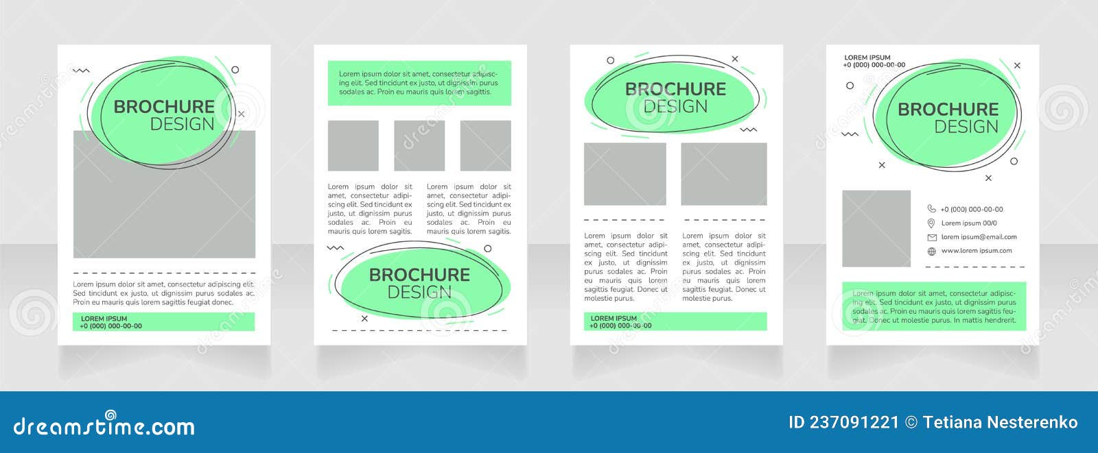 Ad Campaign Blank Brochure Layout Design Stock Vector - Illustration of ...