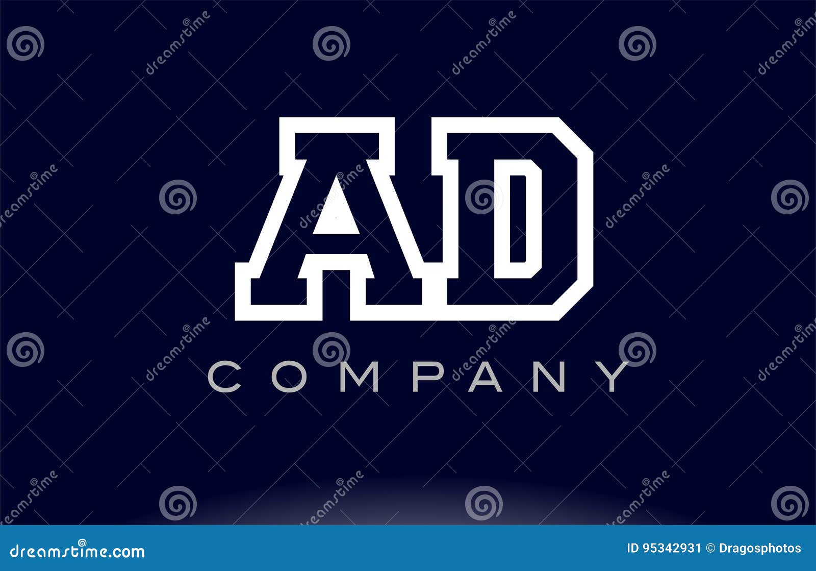 AD a D Alphabet Letter Logo Icon Company Stock Vector - Illustration of ...