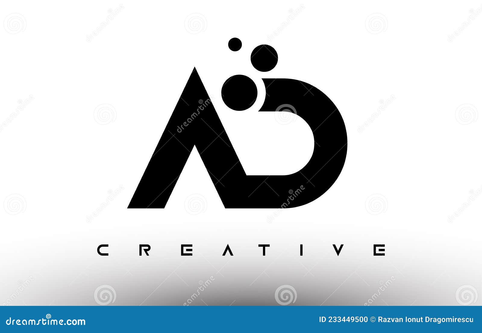 AD Elegant Letter Logo Design. AD Letter Icon with Creative Look Vector ...