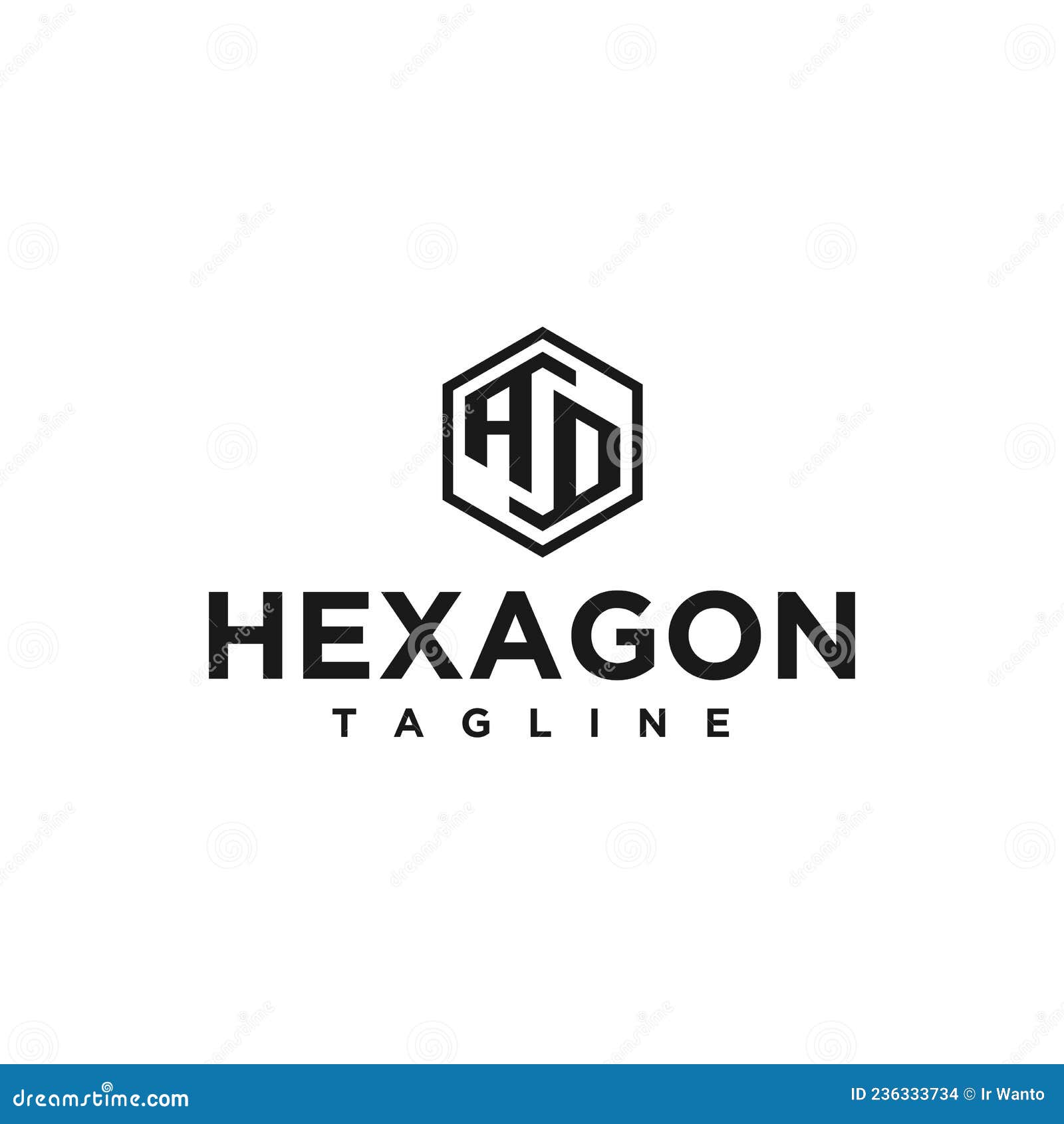 Ad or Da Hexagon Logo Design Inspiration Stock Vector - Illustration of ...