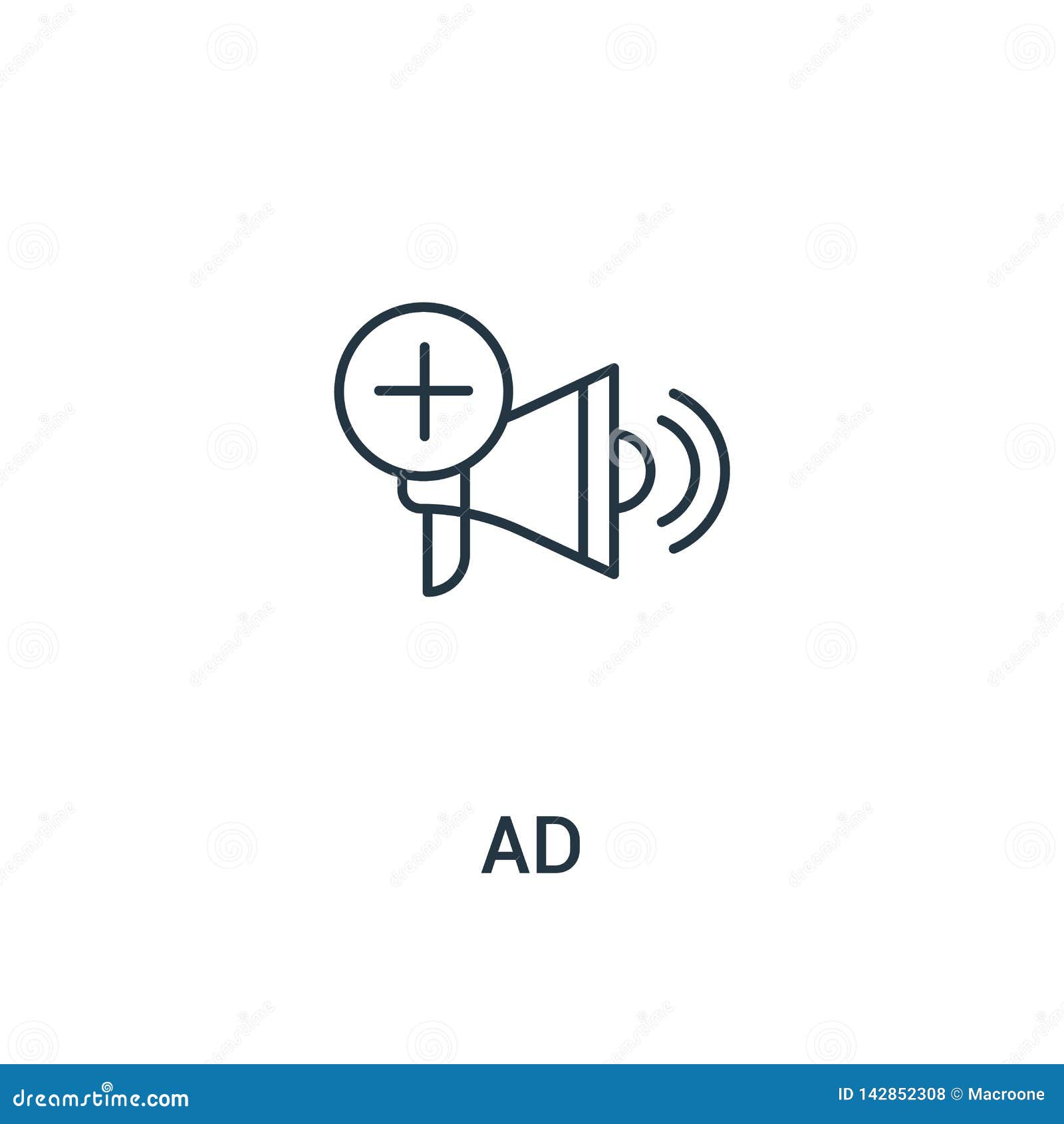 Ad Icon Vector from Ads Collection. Thin Line Ad Outline Icon Vector ...