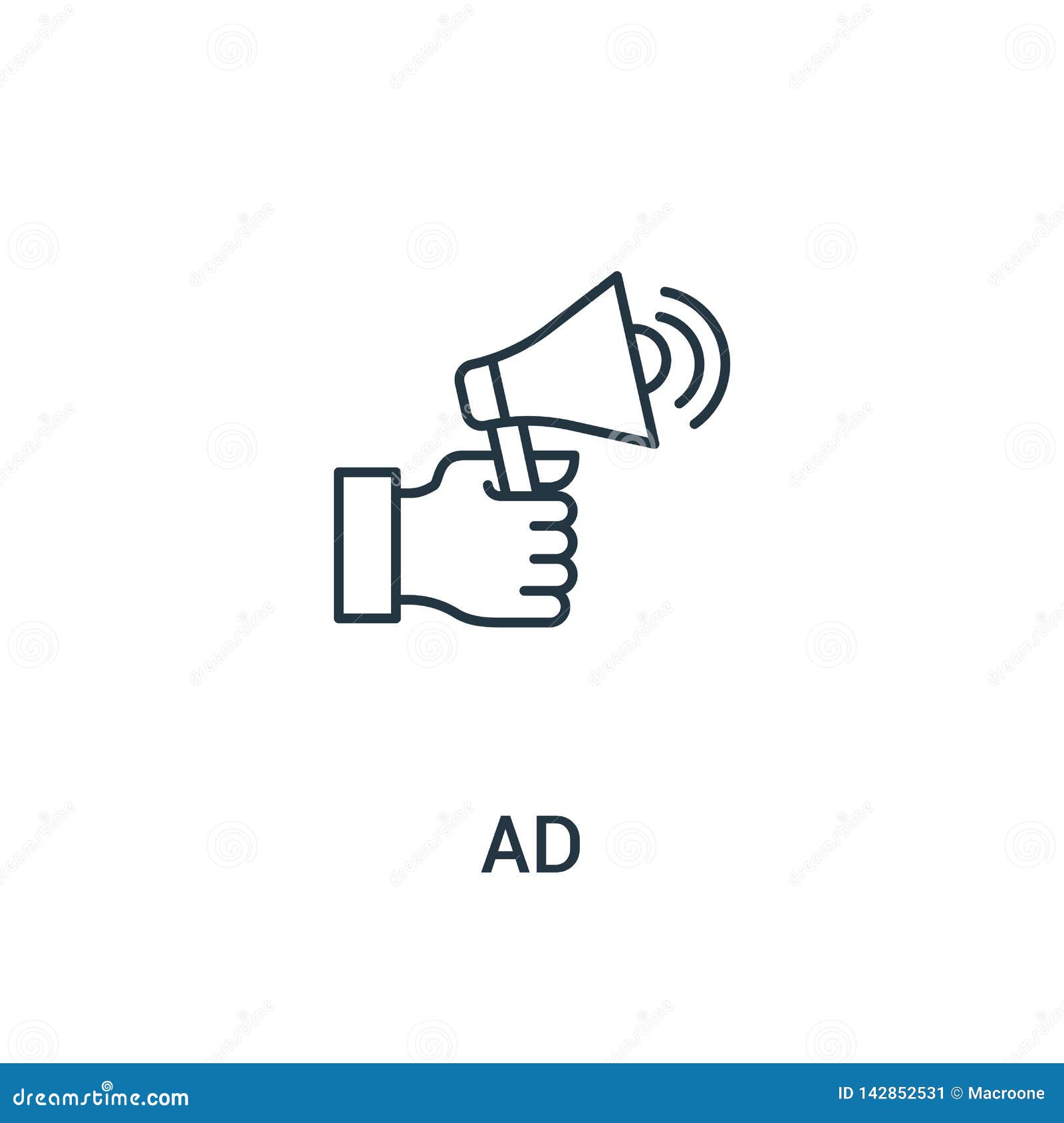 Ad Icon Vector from Ads Collection. Thin Line Ad Outline Icon Vector ...