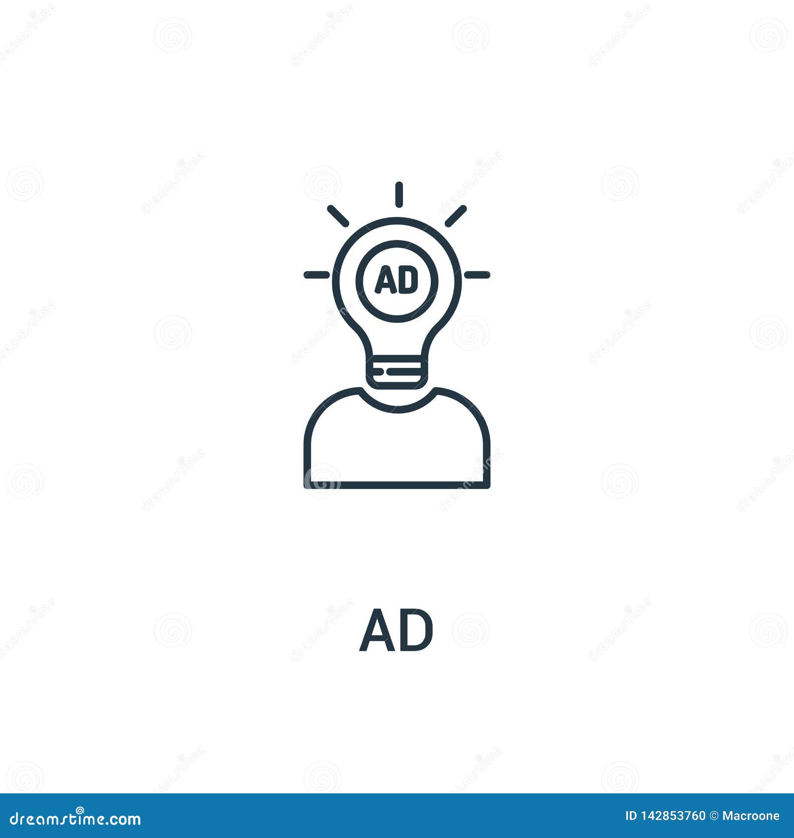 Ad Icon Vector from Ads Collection. Thin Line Ad Outline Icon Vector ...