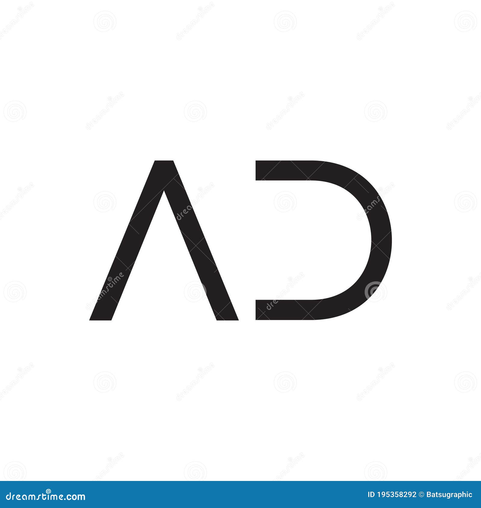 Ad Initial Letter Vector Logo Icon Stock Vector - Illustration of ...