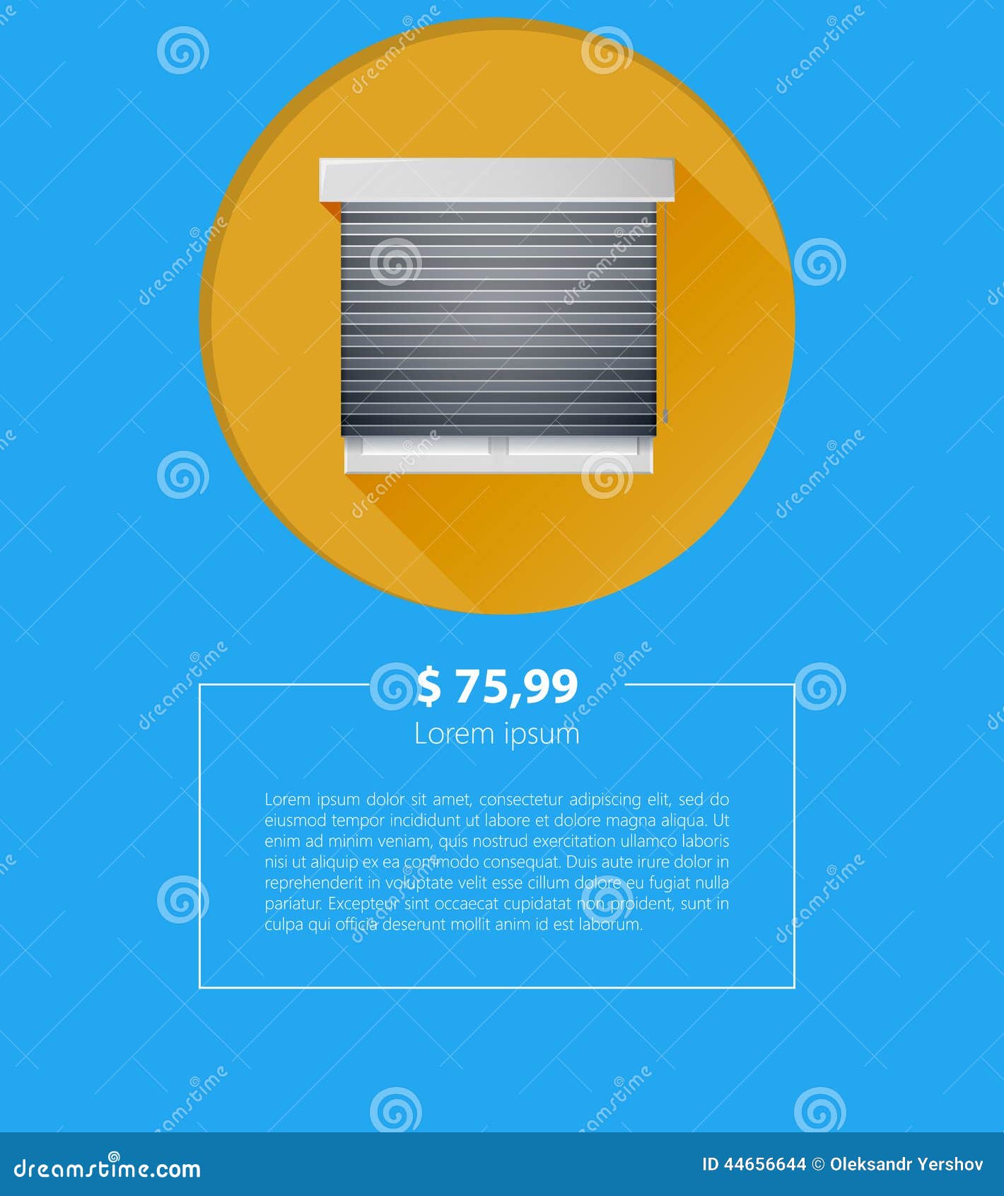 Ad Layout for Sale of Window with Roller Shutters Stock Vector ...