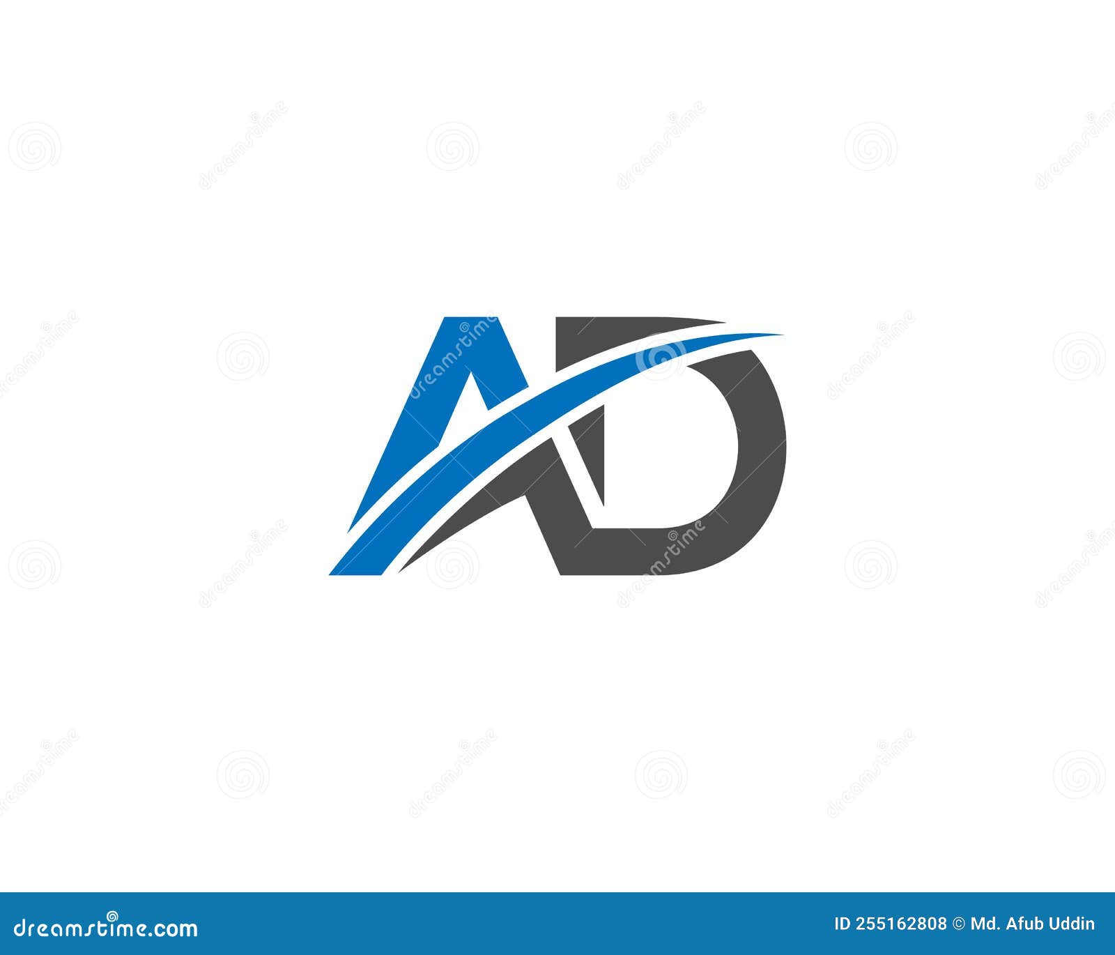 AD Letter Logo Design Creative Modern Stock Vector - Illustration of ...