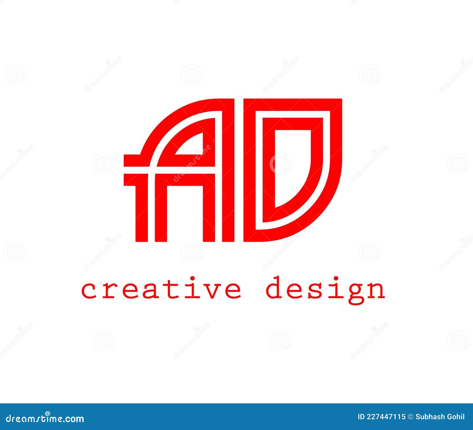 Ad logo design stock illustration. Illustration of banner - 227447115