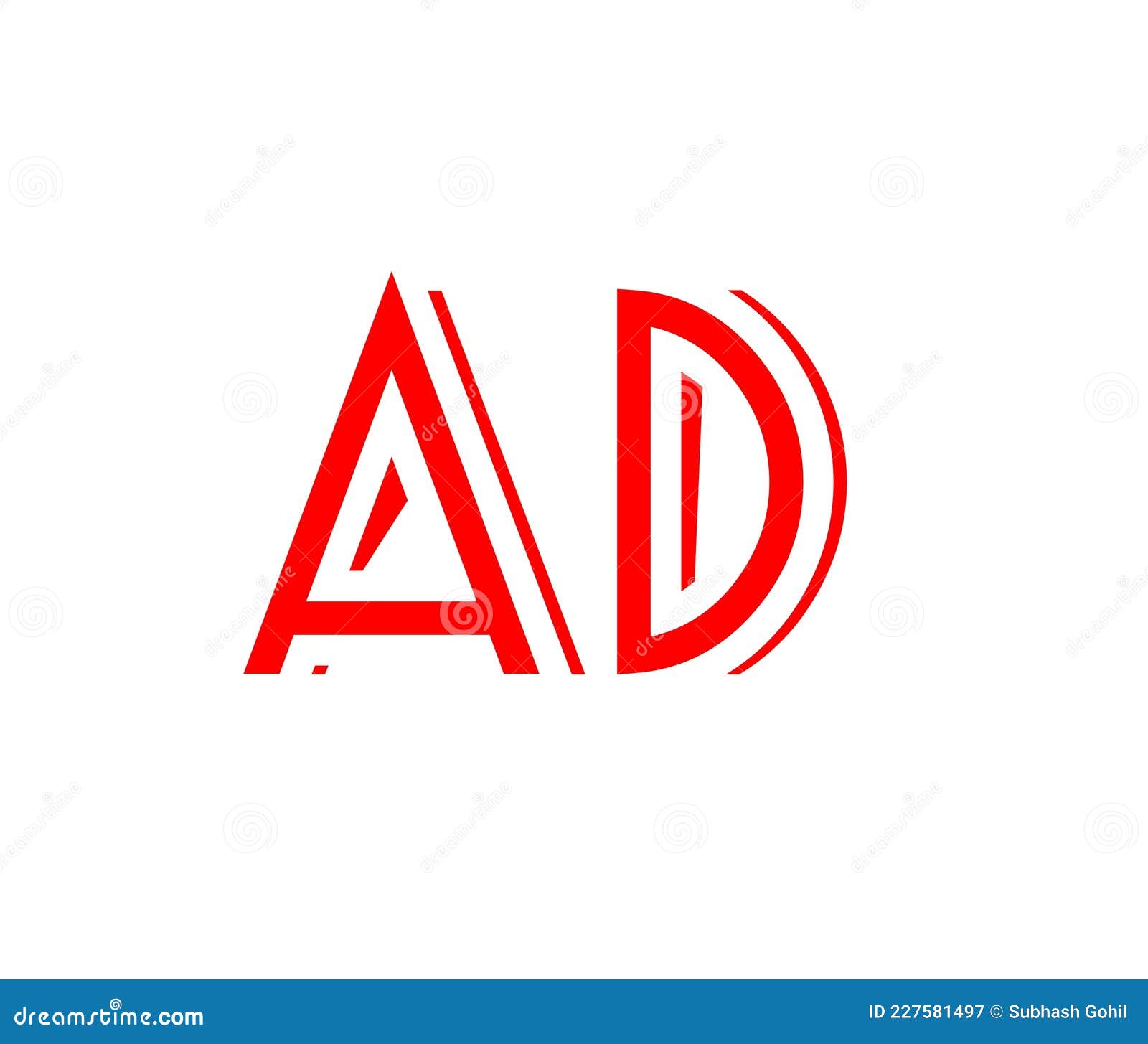 Ad logo design stock illustration. Illustration of logo - 227581497