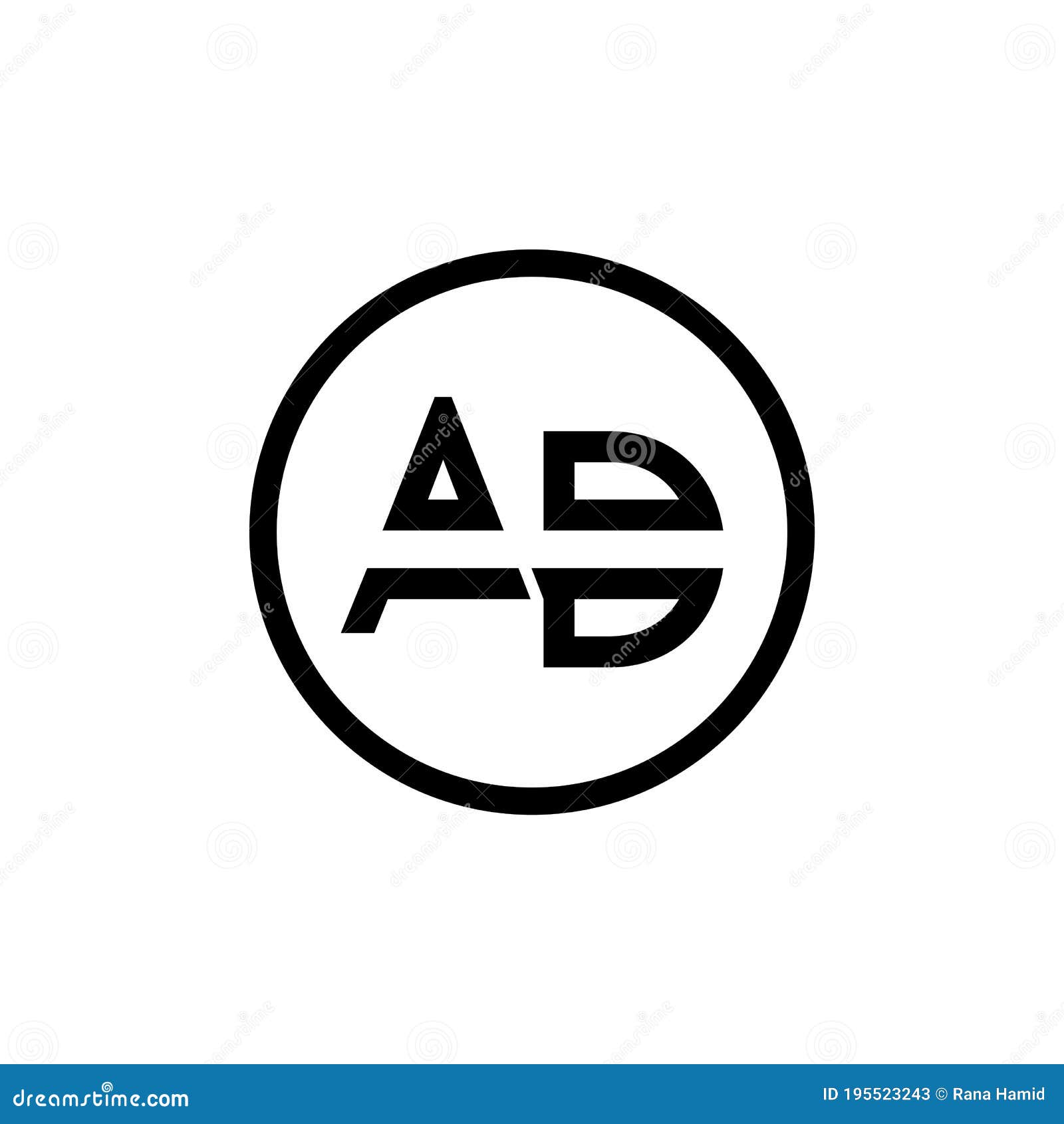 AD Logo Design Business Typography Vector Template. Creative Linked ...