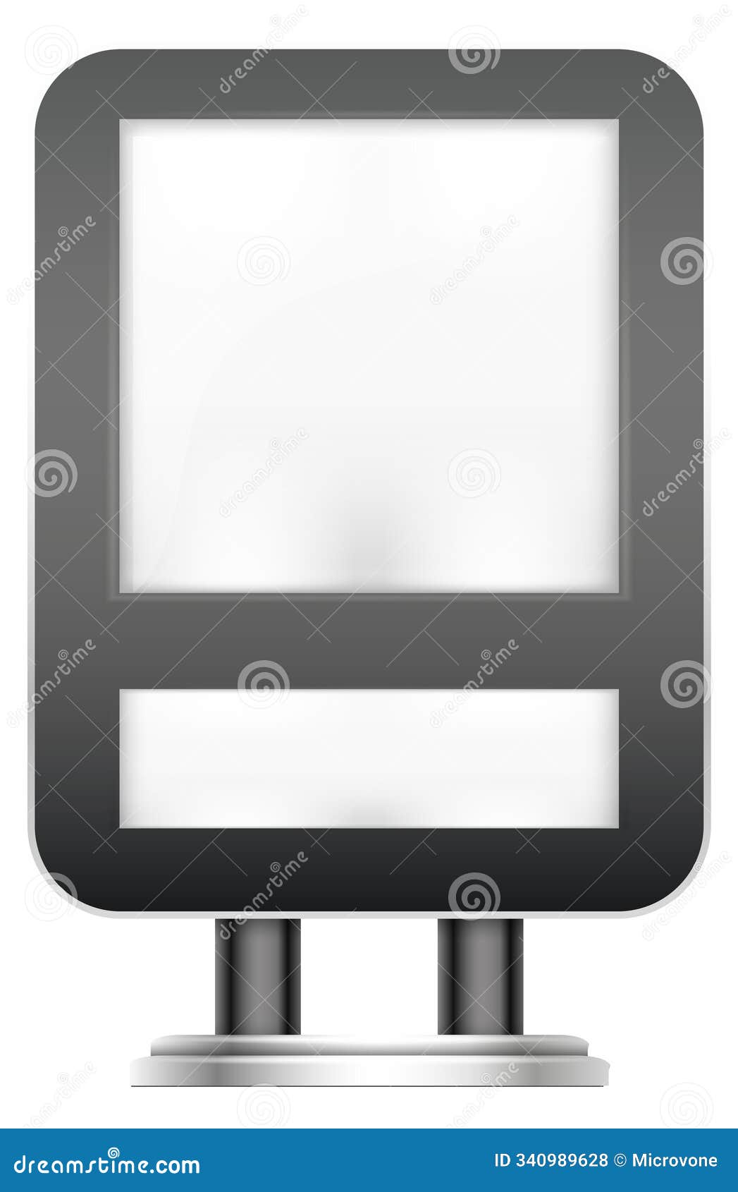Ad Panel Mockup. Media Screen White Template Stock Illustration ...