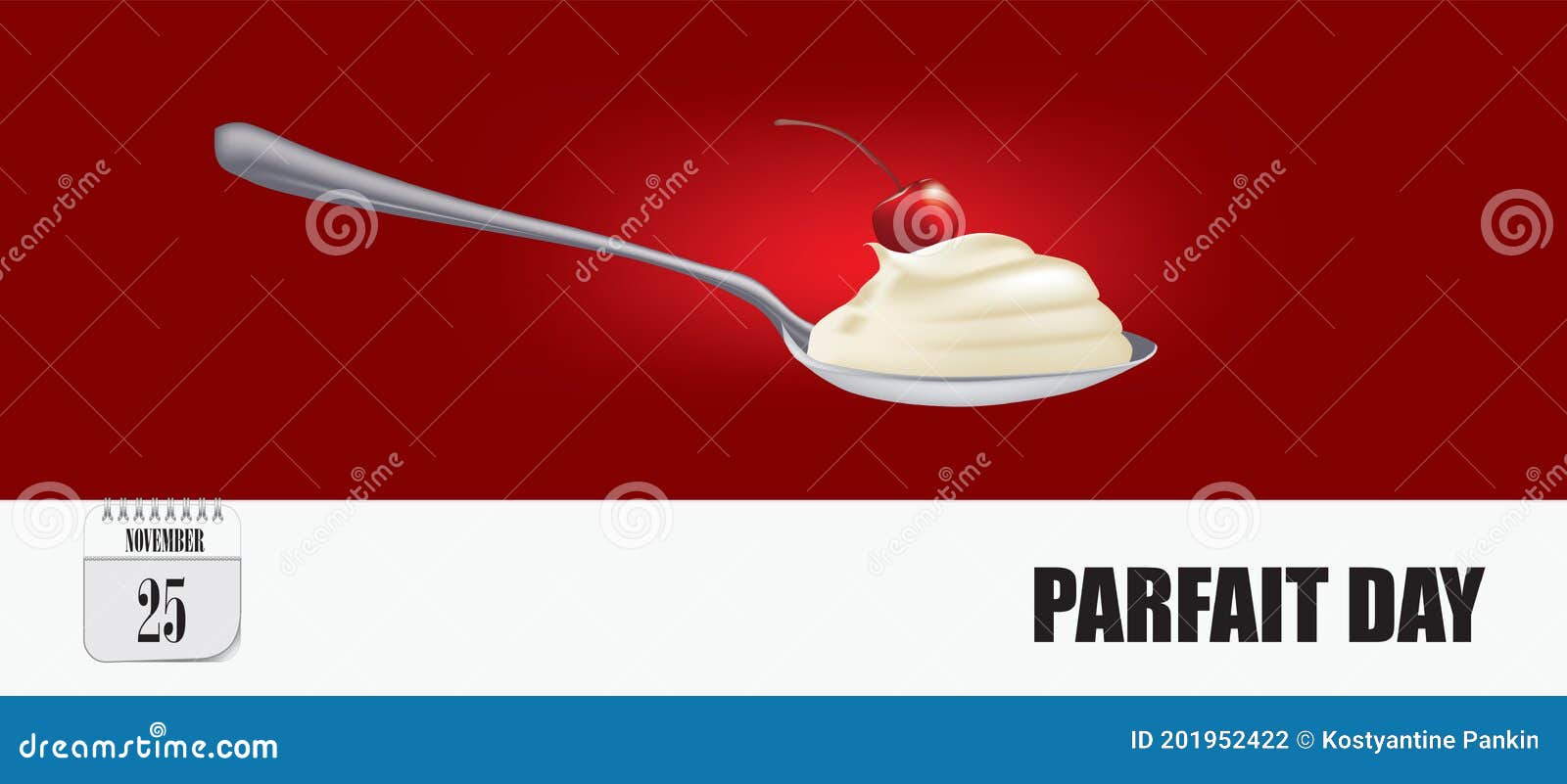 Ad for Parfait Day stock vector. Illustration of organizer - 201952422