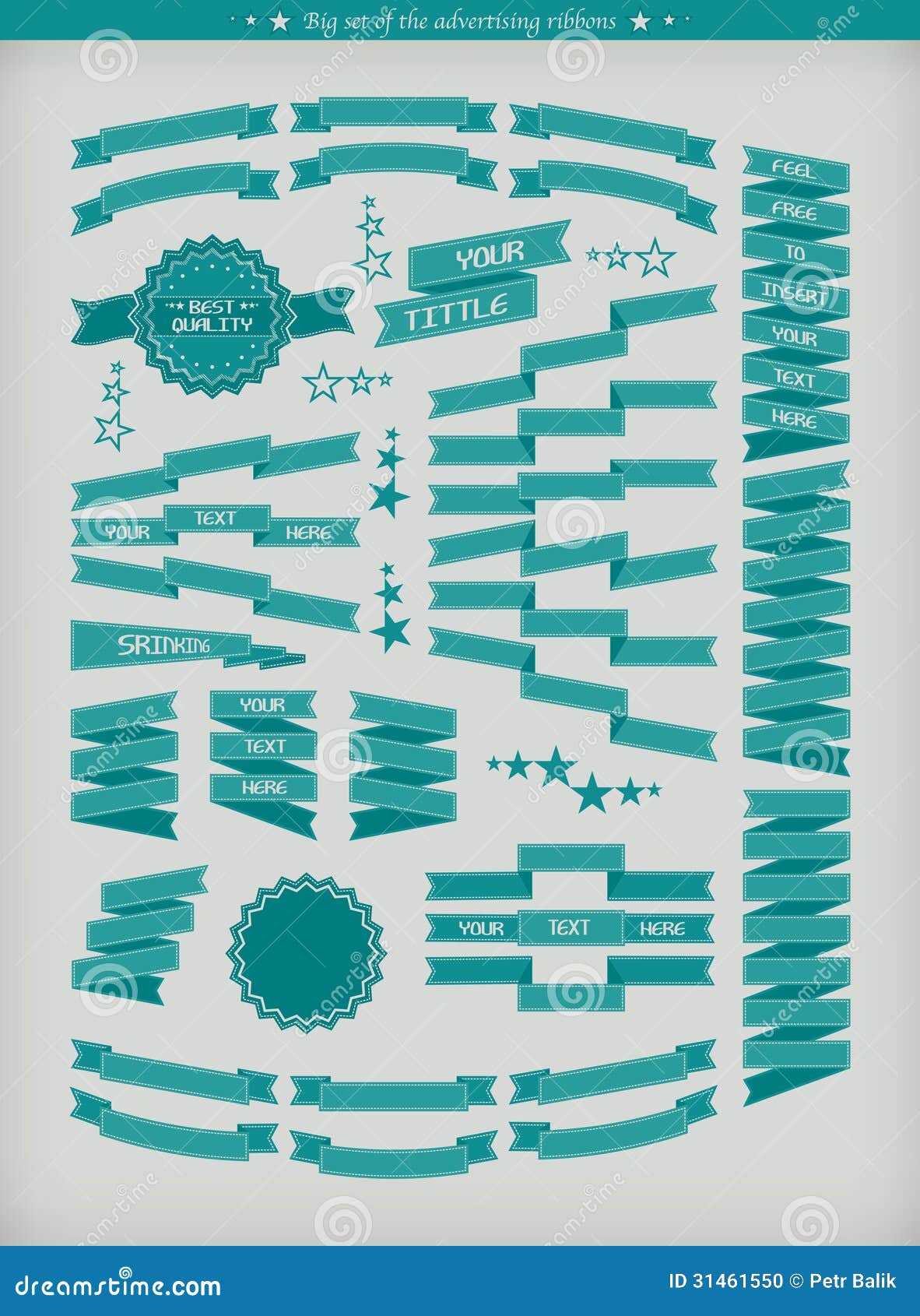 Ad ribbons stock illustration. Illustration of creative - 31461550