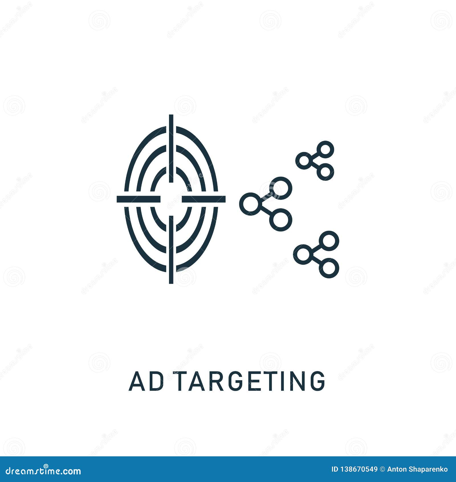 Ad Targeting Outline Icon. Thin Style Design from Smm Icons Collection ...