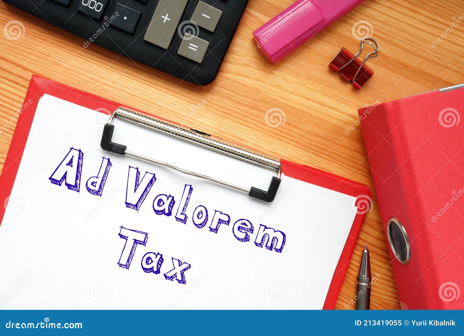 Ad Valorem Tax Phrase on the Page Stock Image - Image of land, estate ...