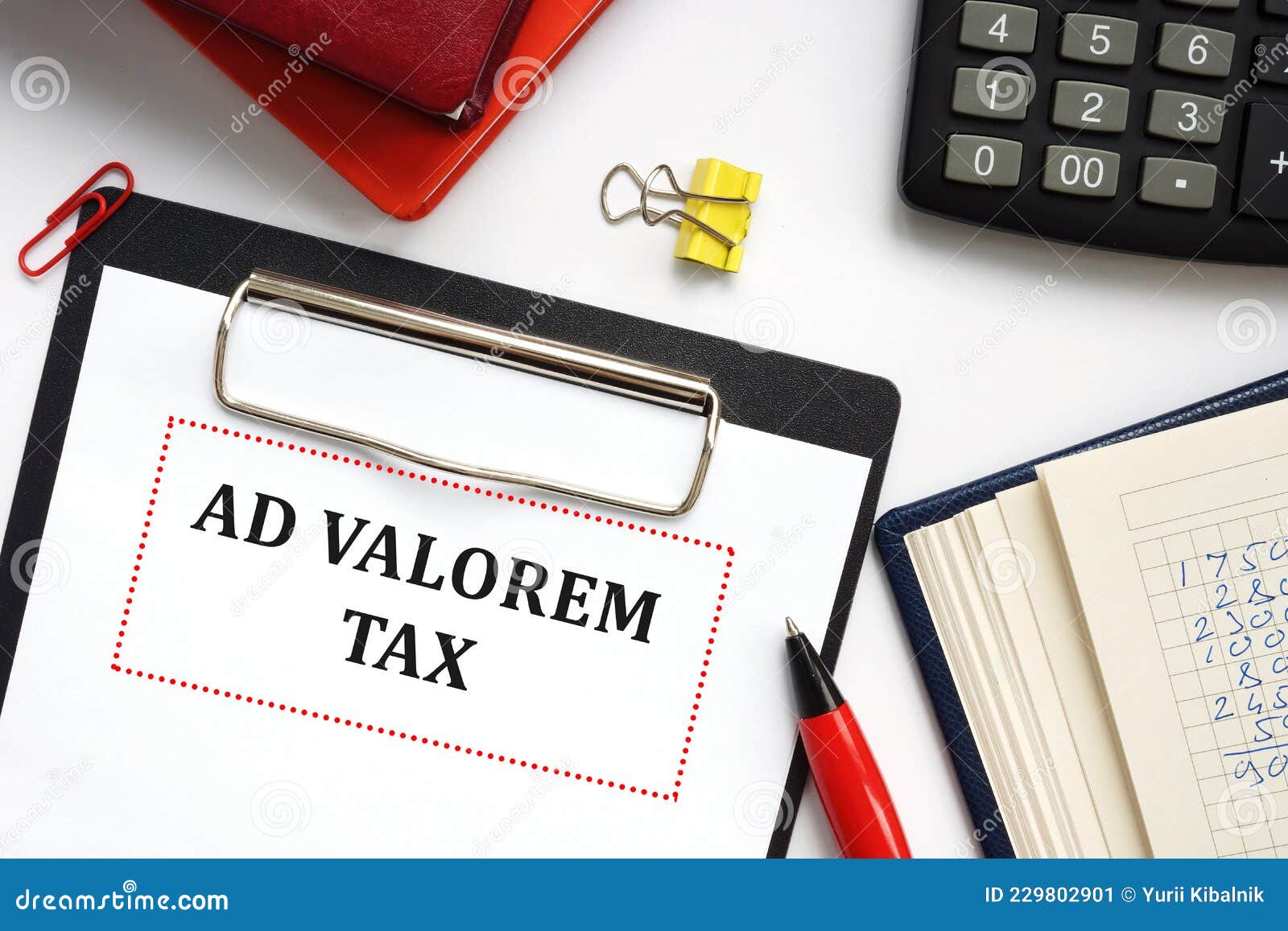 AD VALOREM TAX Phrase on the Piece of Paper Stock Image - Image of real ...