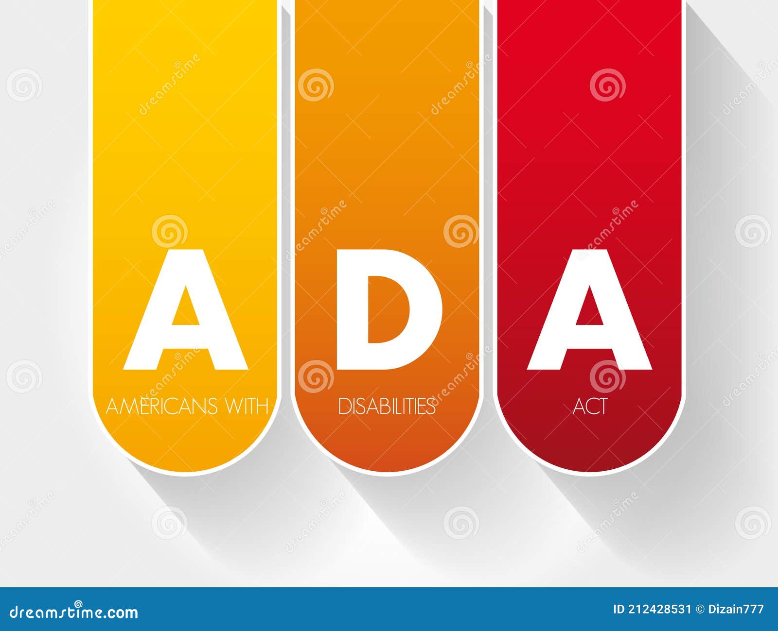 ADA - Americans With Disabilities Act Acronym, Medical Concept ...