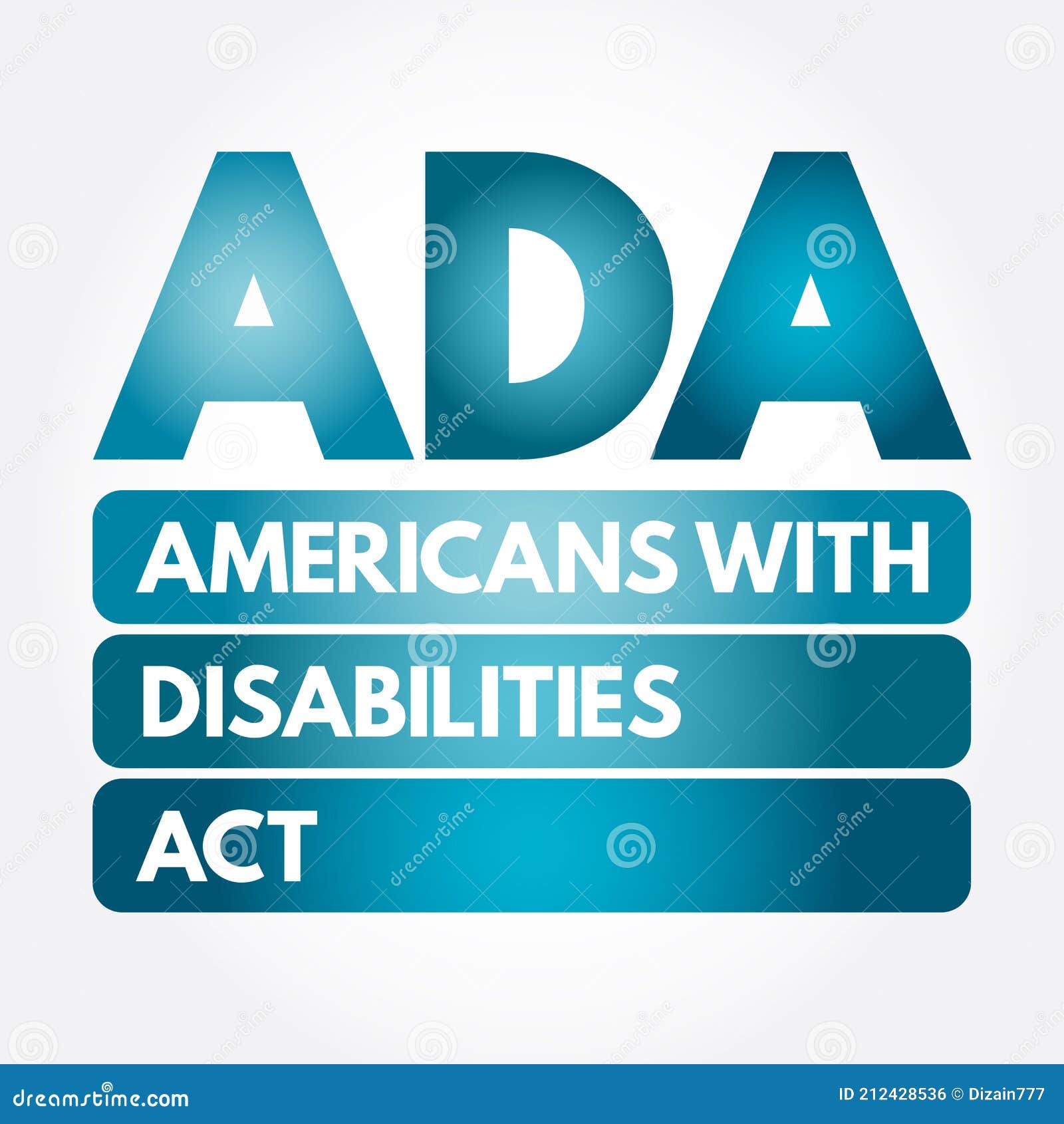 ADA - Americans With Disabilities Act Acronym, Medical Concept ...