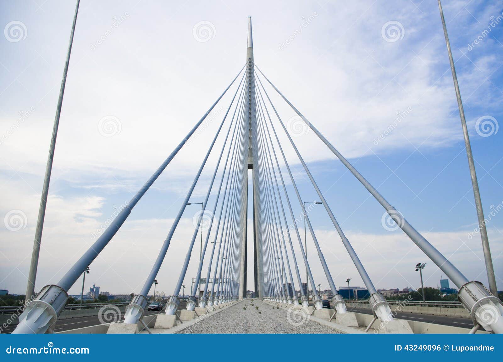 Ada bridge. Belgrade stock photo. Image of building, srbija - 43249096