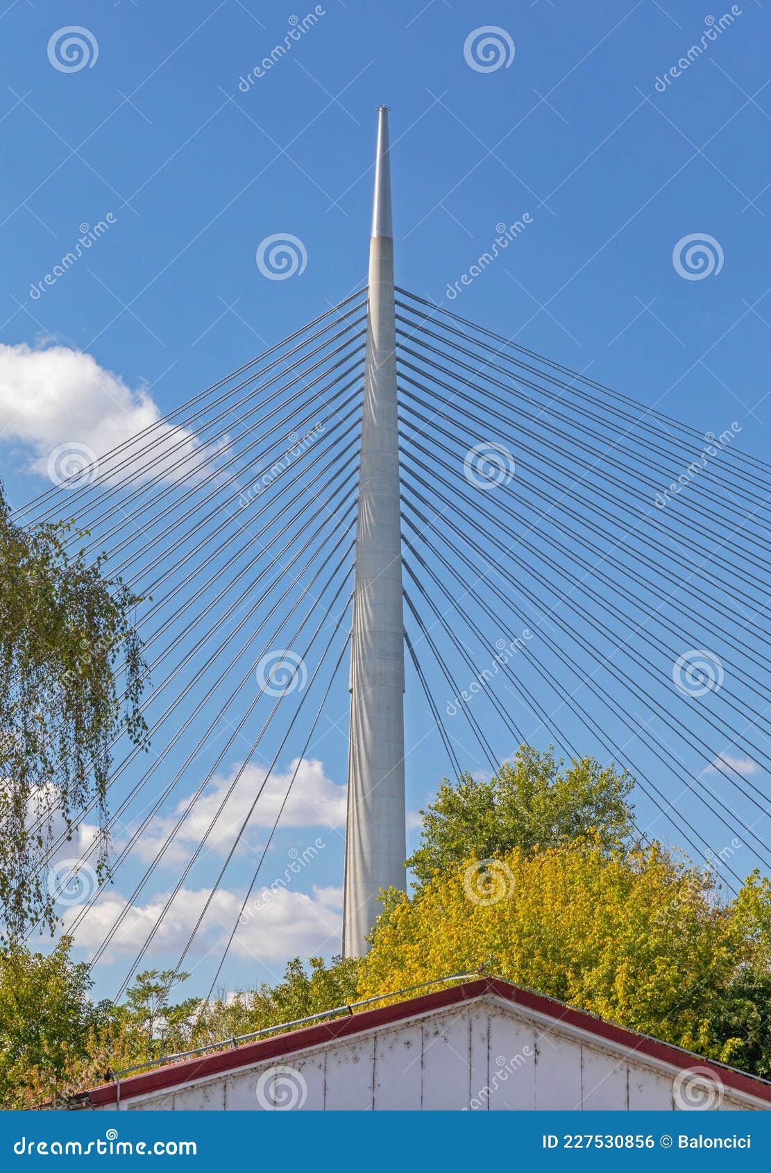 Ada Bridge Pylon stock photo. Image of bridge, pylon - 227530856